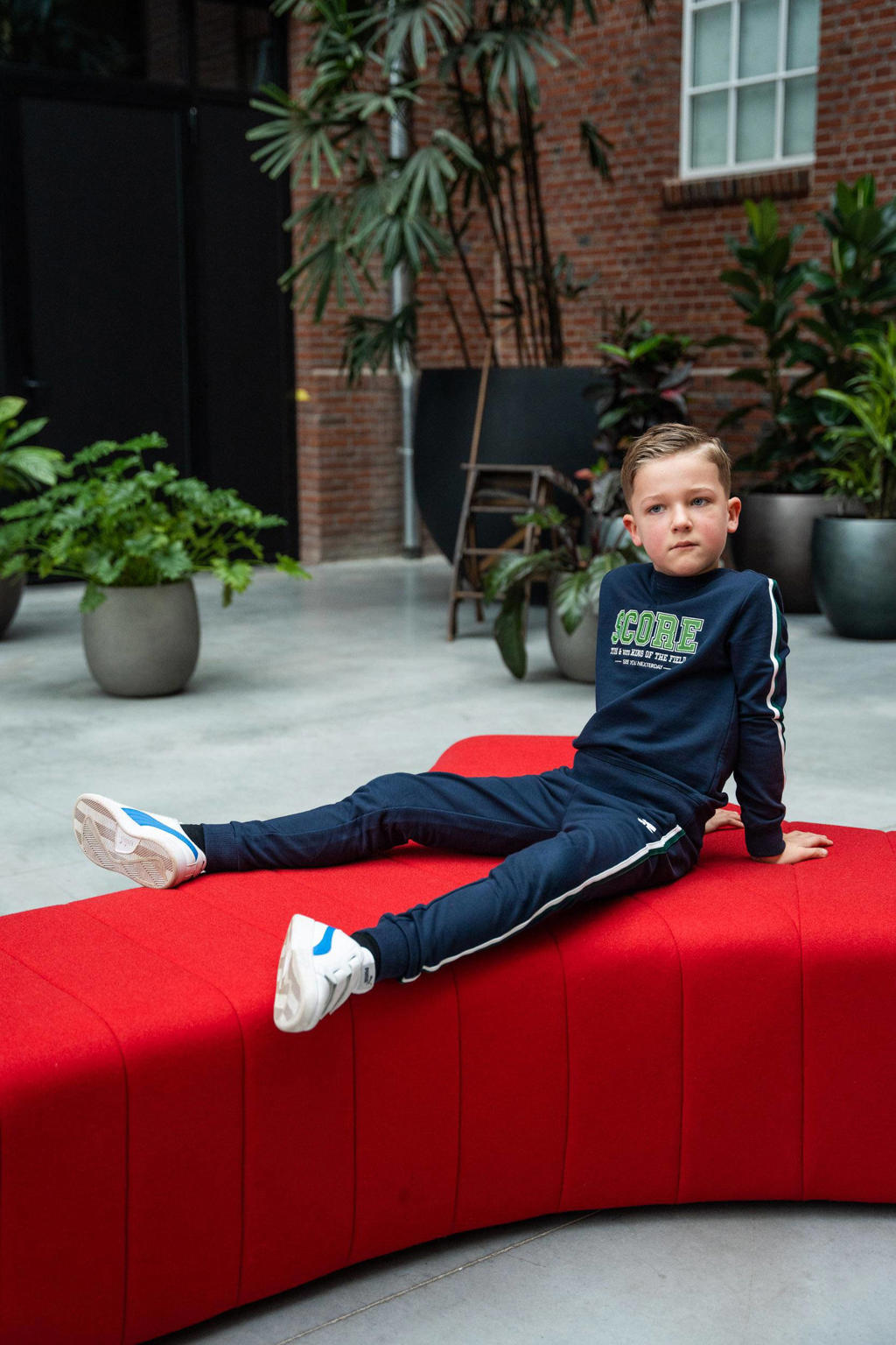 TYGO & vito sweater Sam met printopdruk donkerblauw | wehkamp