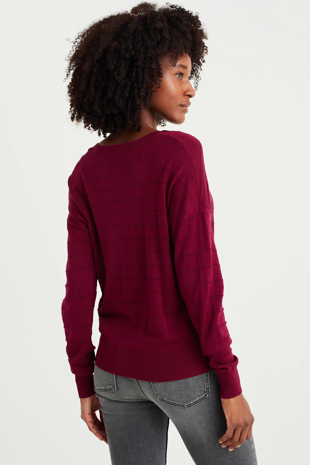 WE Fashion sweater met open detail rood | wehkamp