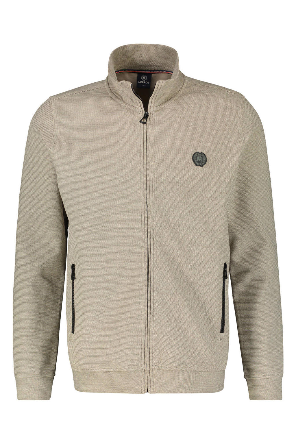 LERROS sweatvest met logo soft stone | wehkamp