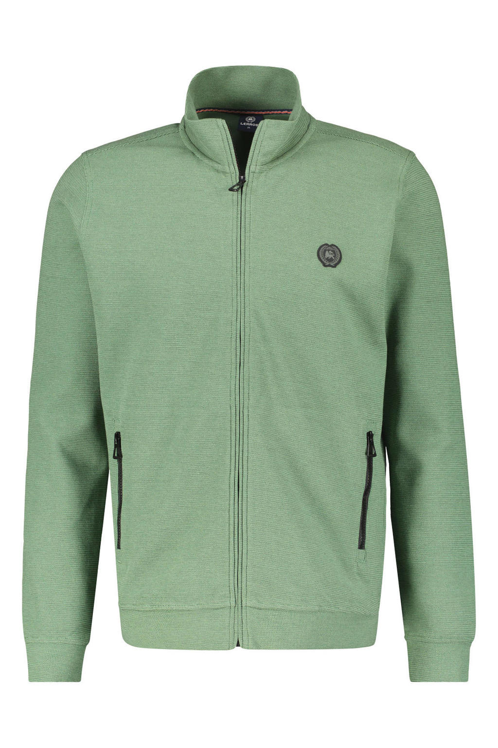LERROS sweatvest met logo sage green | wehkamp