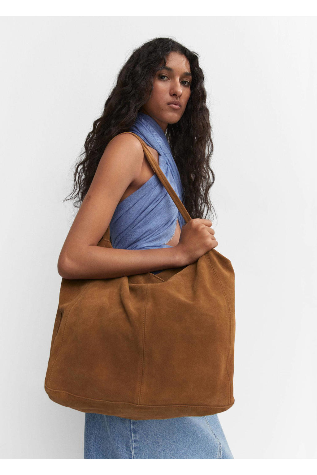 Mango suède shopper bruin kopen? | Morgen in huis | wehkamp