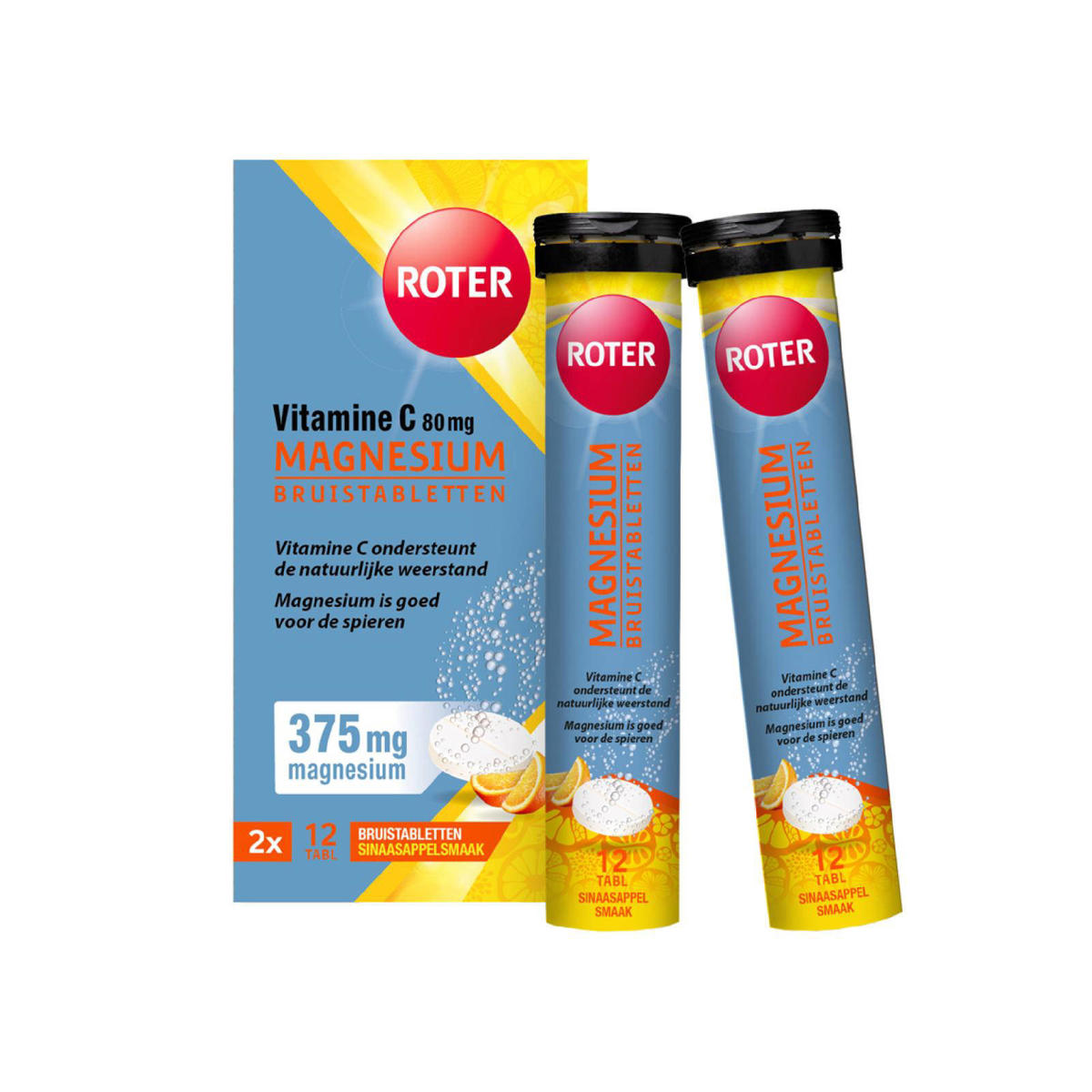 Roter Magnesiumcitraat Bruis met Vitamine C - 2x 12 bruistabletten ...
