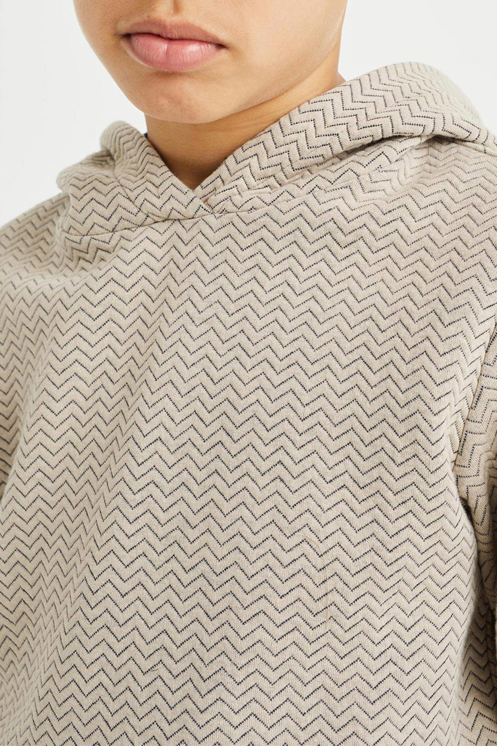 WE Fashion hoodie van gerecycled polyester bright grey melange | wehkamp