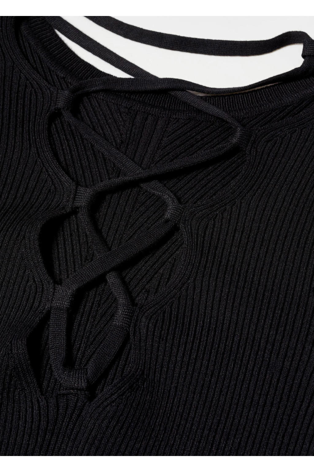 Mango Kids top met open rug zwart | wehkamp