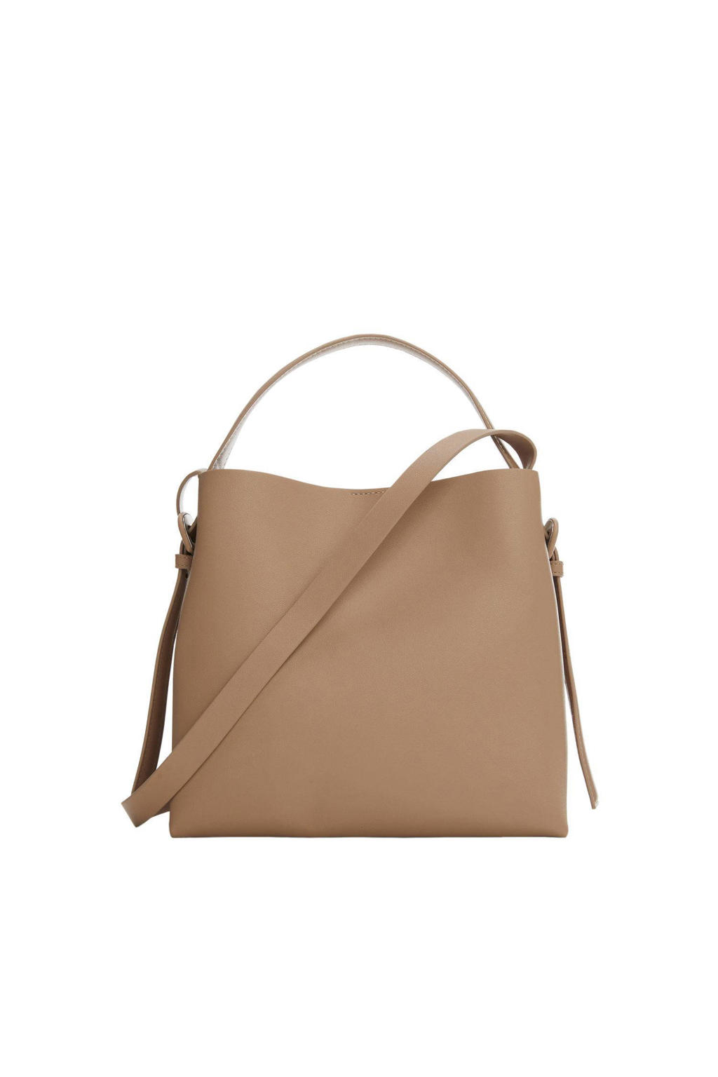 Mango mini shopper lichtbruin | wehkamp