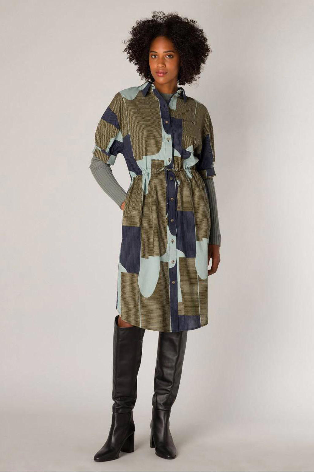 Yest blousejurk met all over print army/multi-color | wehkamp