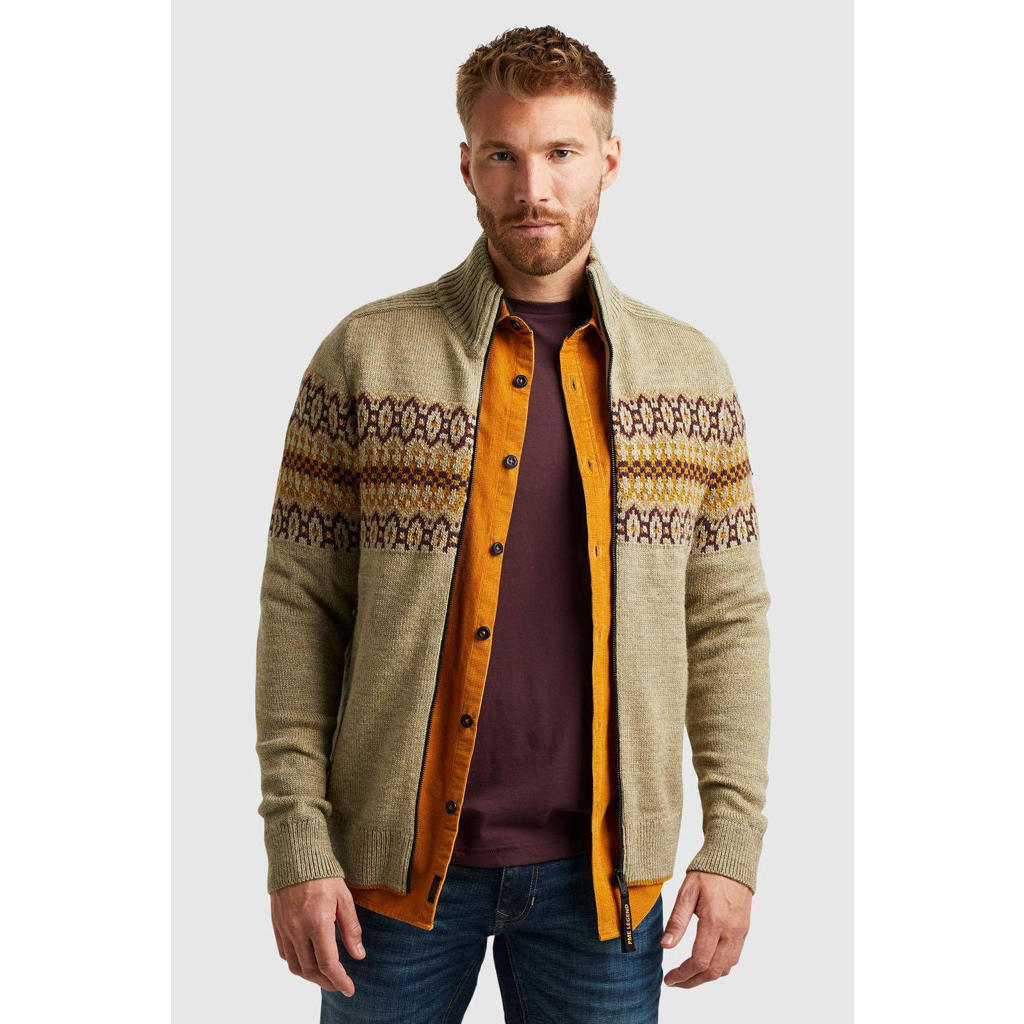 PME Legend gebreid vest met wol bruin | wehkamp