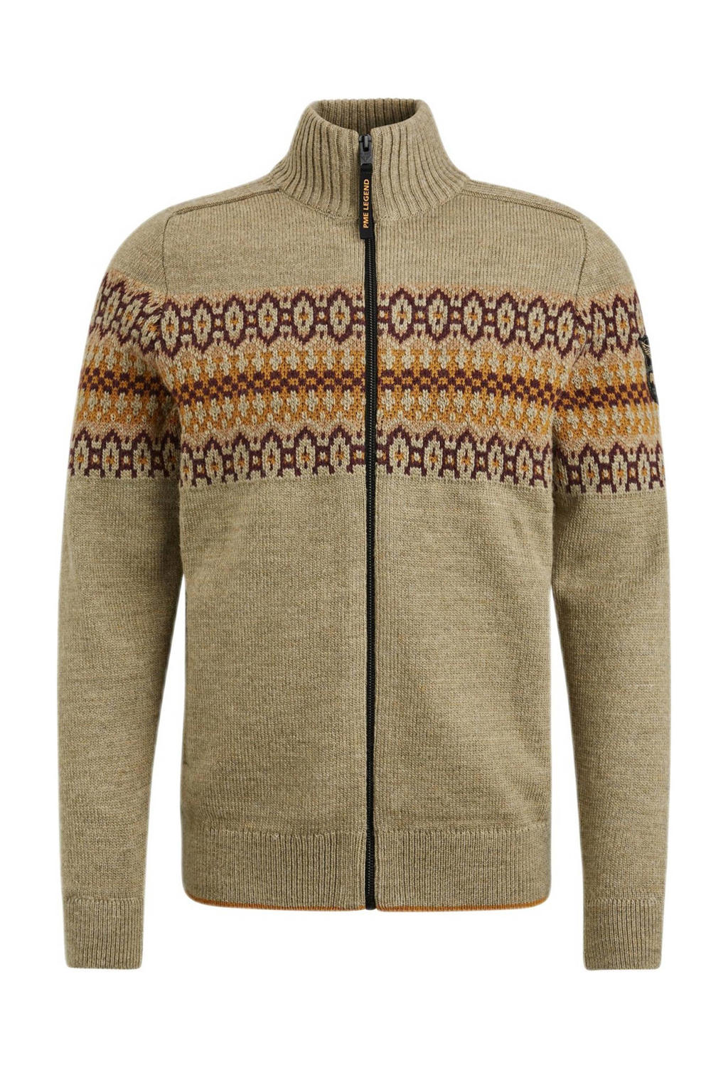 PME Legend gebreid vest met wol bruin | wehkamp
