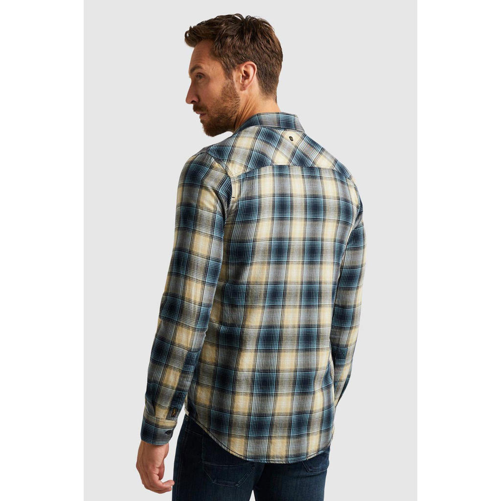 PME Legend geruit regular fit overhemd blauw | wehkamp
