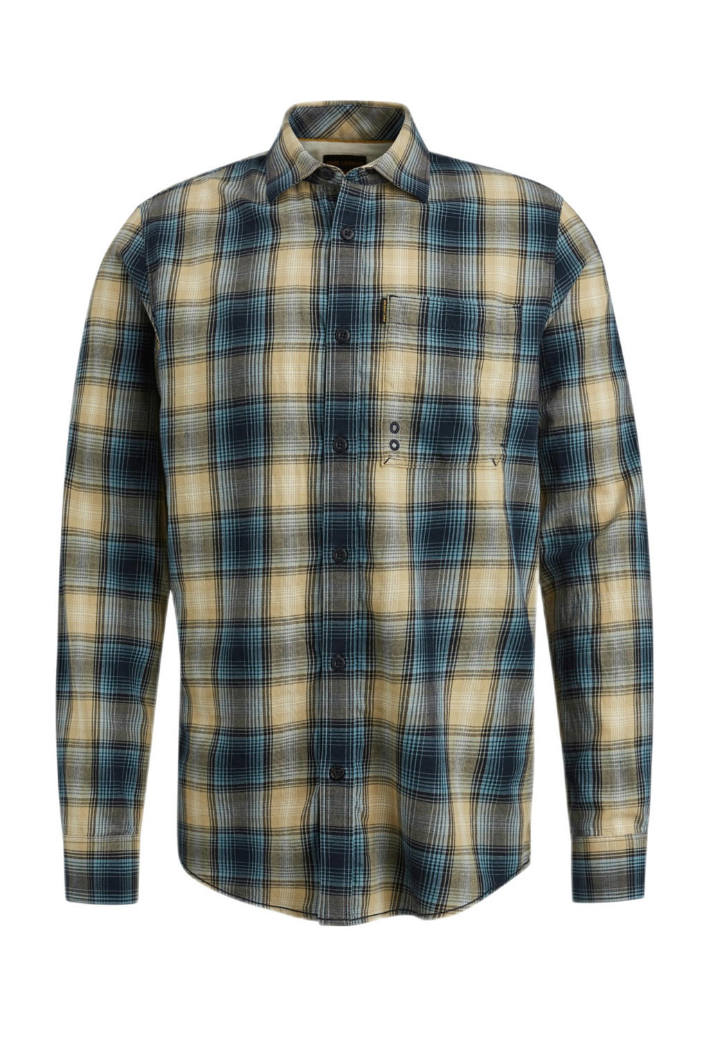 PME Legend geruit regular fit overhemd blauw | wehkamp
