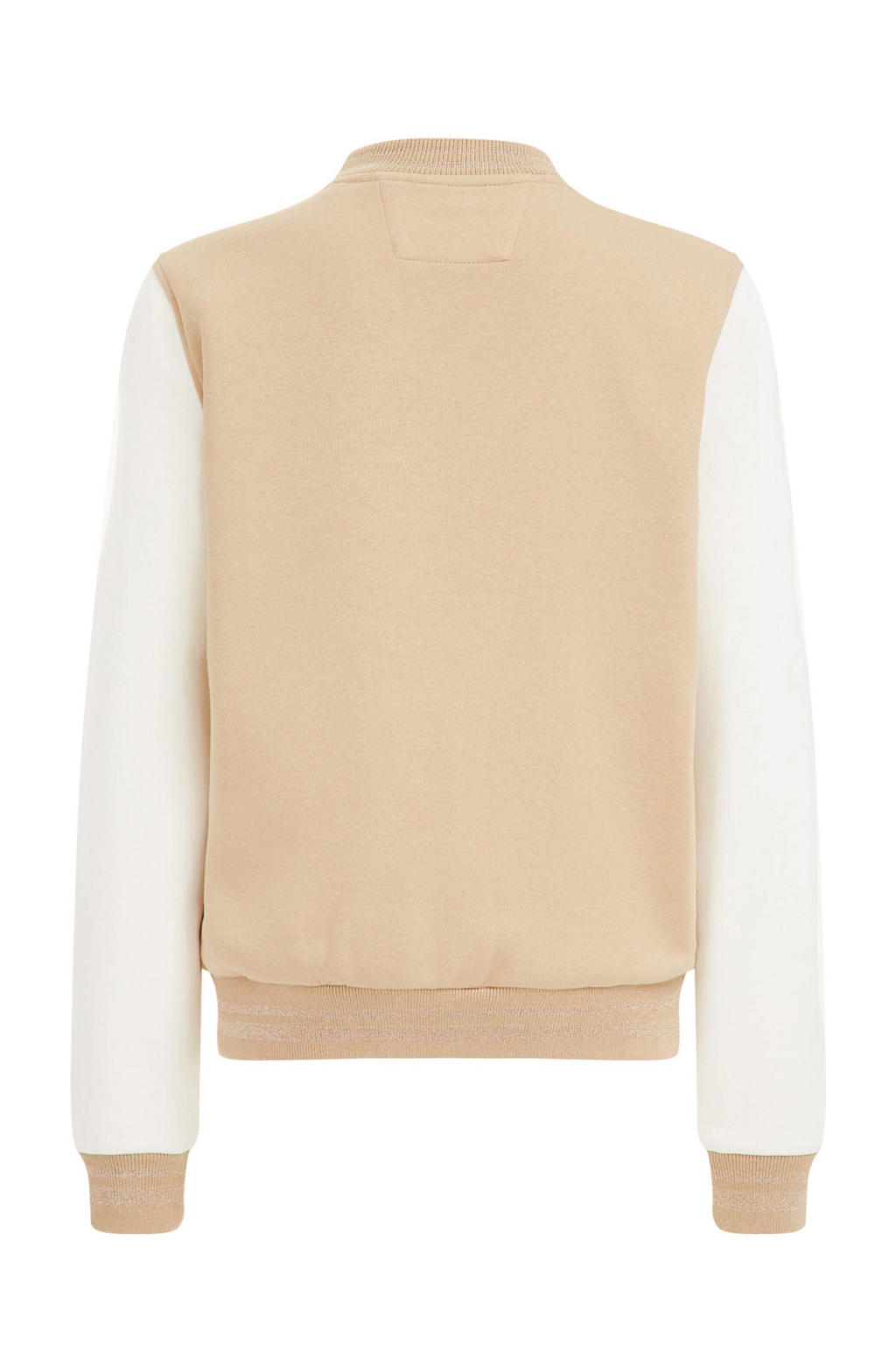 WE Fashion bomberjack beige/wit | wehkamp