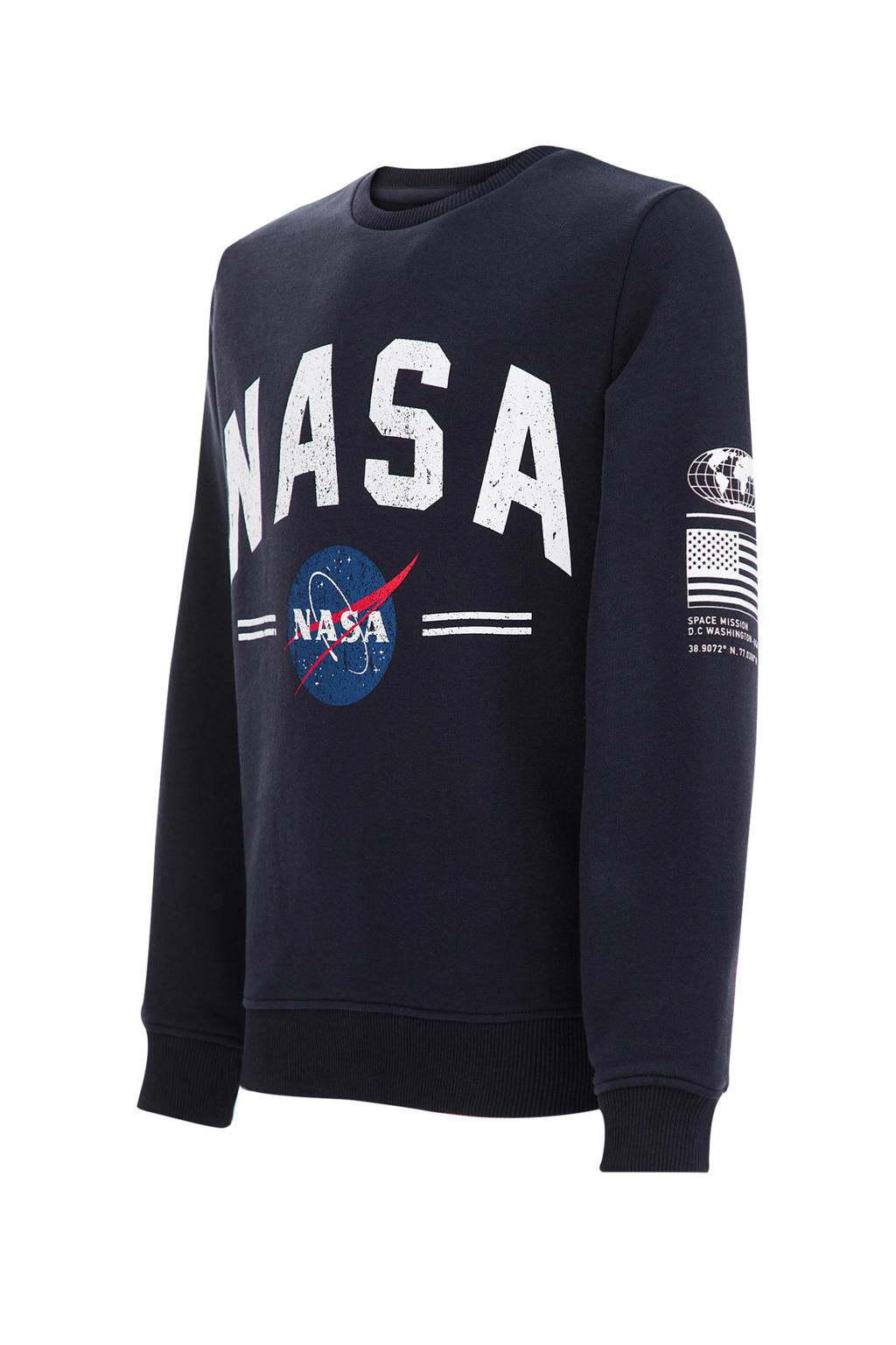 WE Fashion sweater Nasa met printopdruk donkerblauw | wehkamp