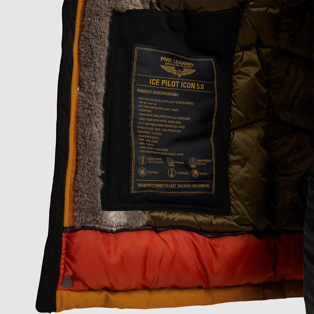 PME Legend jas Ice Pilot Icon met logo geel | wehkamp