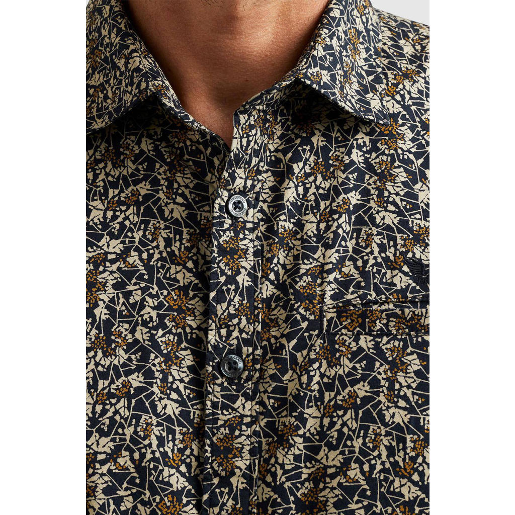 PME Legend regular fit overhemd met all over print donkerblauw | wehkamp