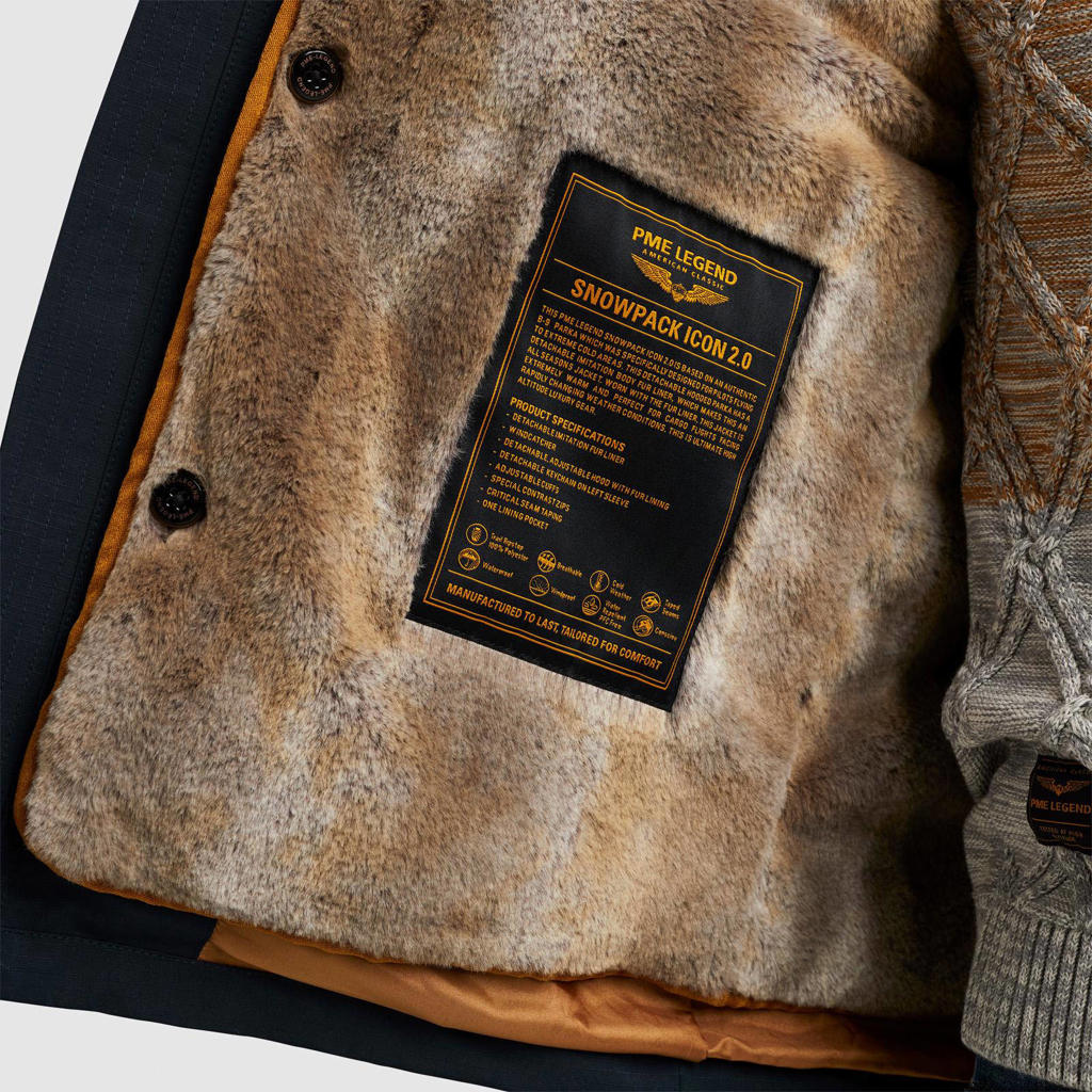 PME Legend jas Snowpack Icon donkerblauw | wehkamp