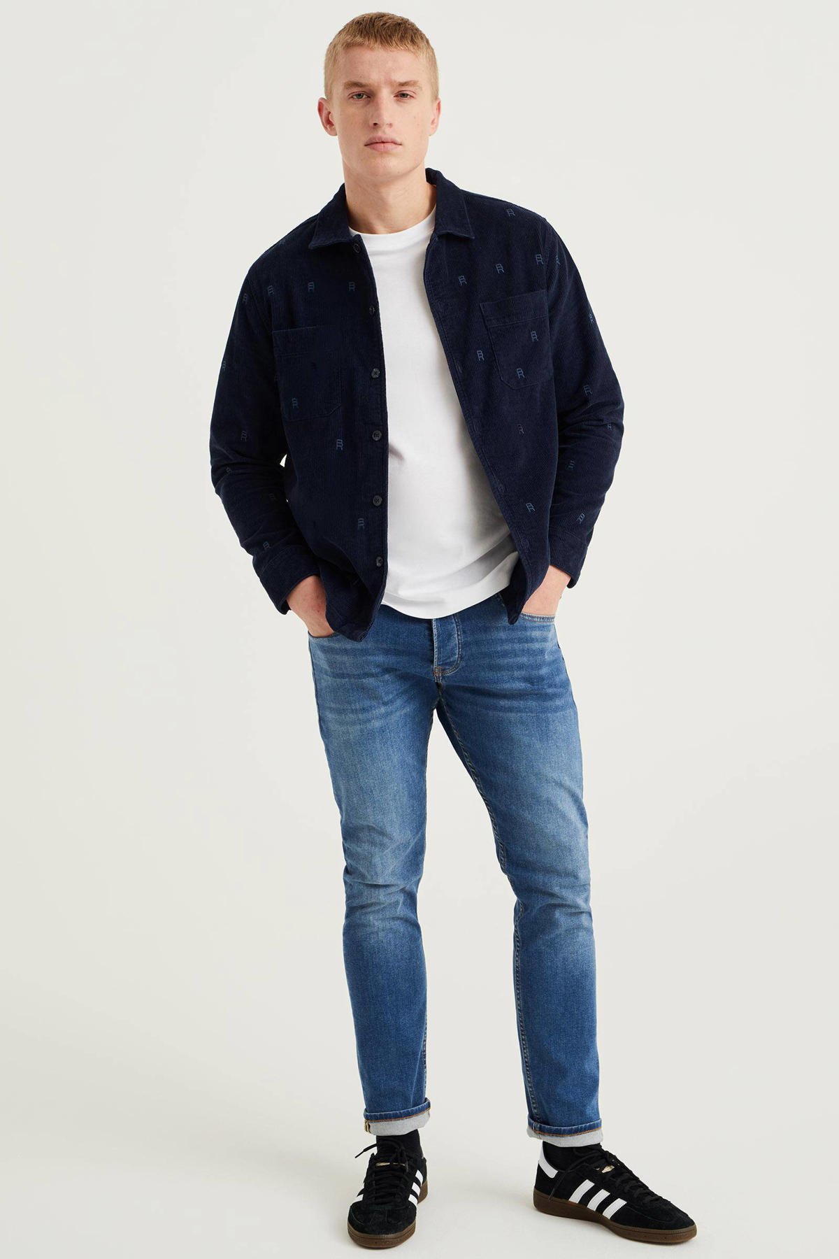 WE Fashion slim fit jog denim bright blue denim | wehkamp