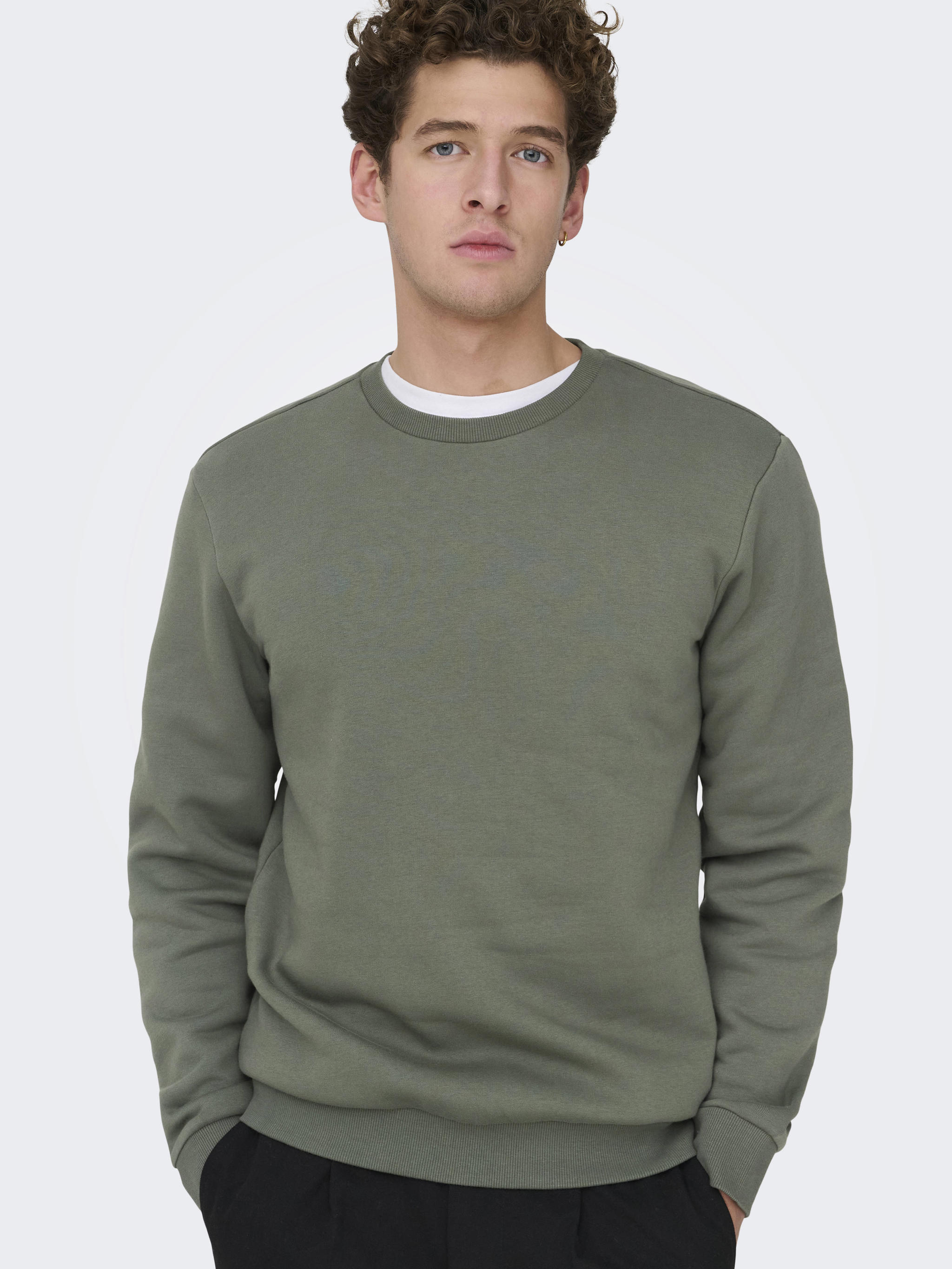 ONLY & SONS sweater ONSCERES castor gray | wehkamp