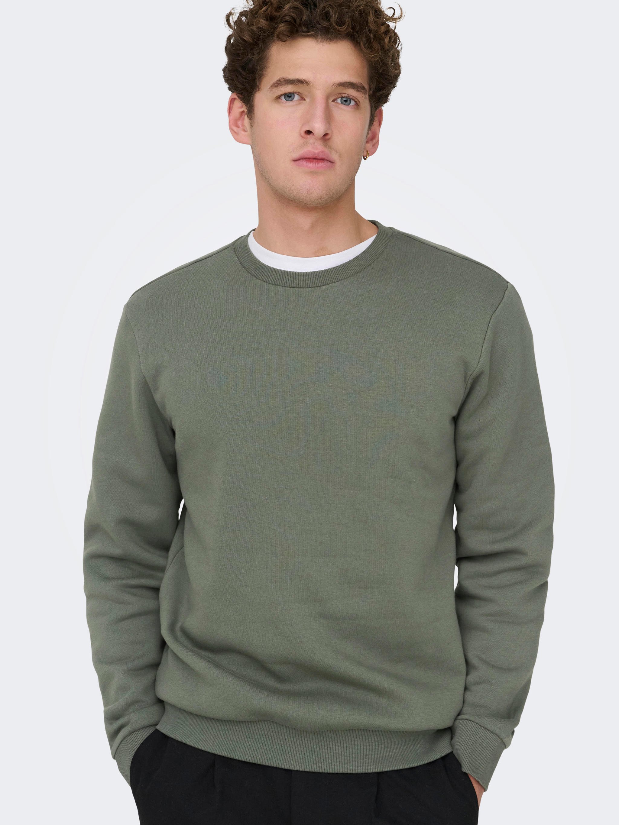 ONLY & SONS sweater ONSCERES castor gray | wehkamp