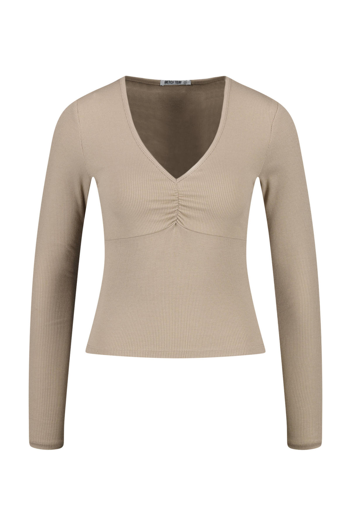 America Today longsleeve Laney beige | wehkamp