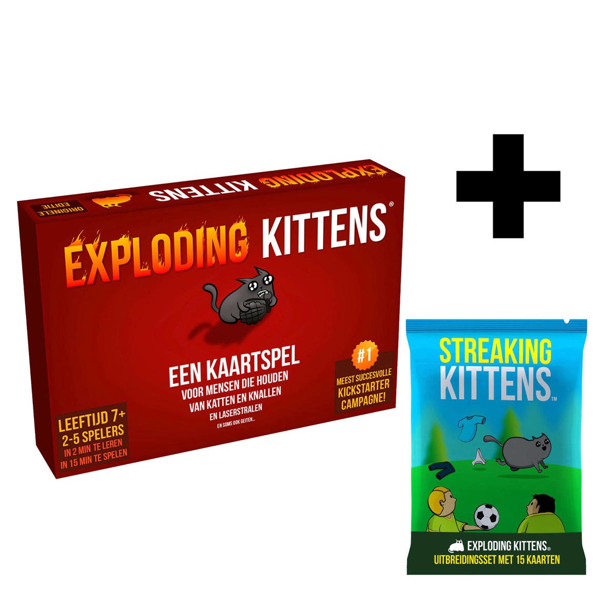 Exploding Kittens Exploding Kittens NL + gratis Streaking Kittens NL | wehkamp