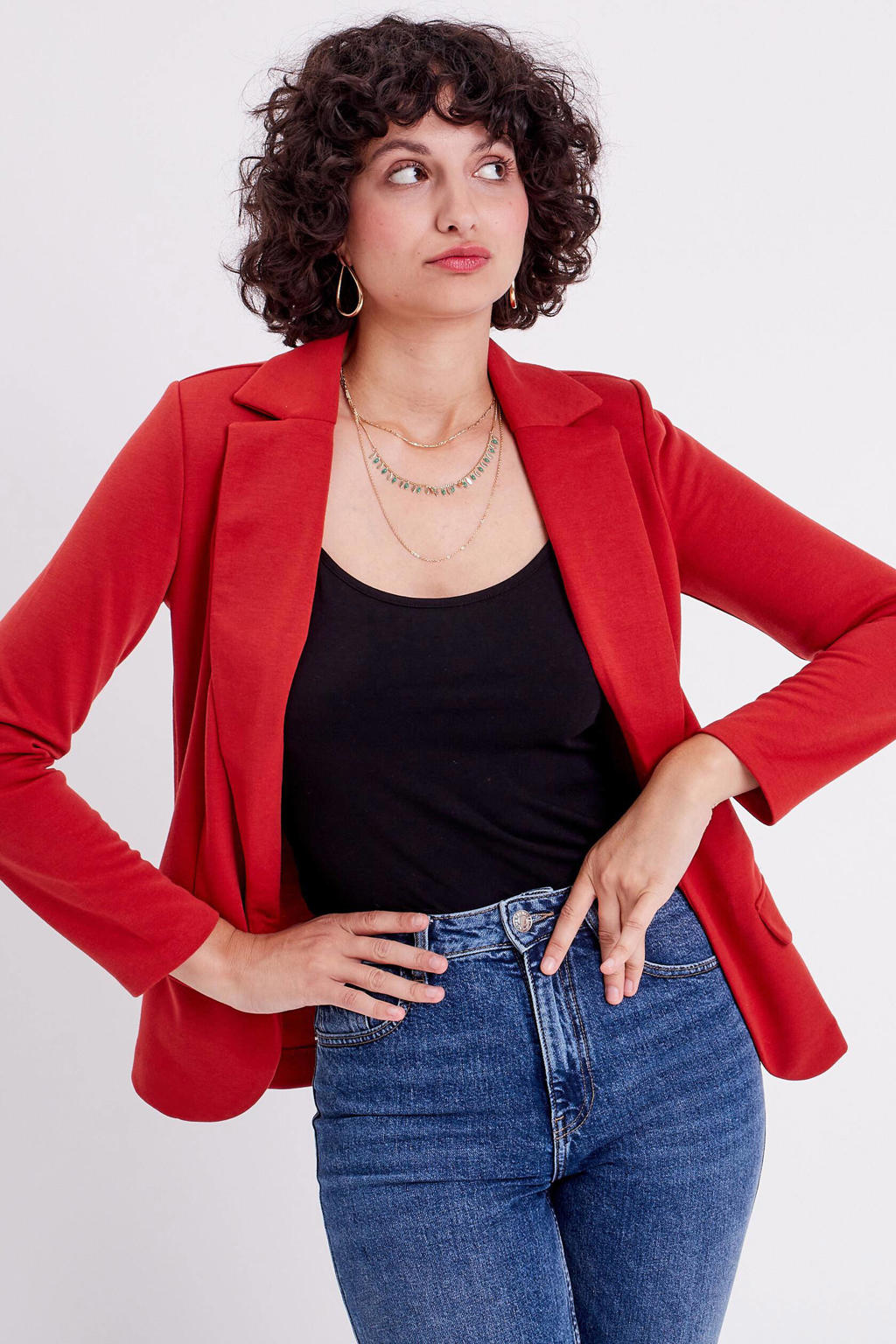 Cache Cache getailleerde blazer rood | wehkamp