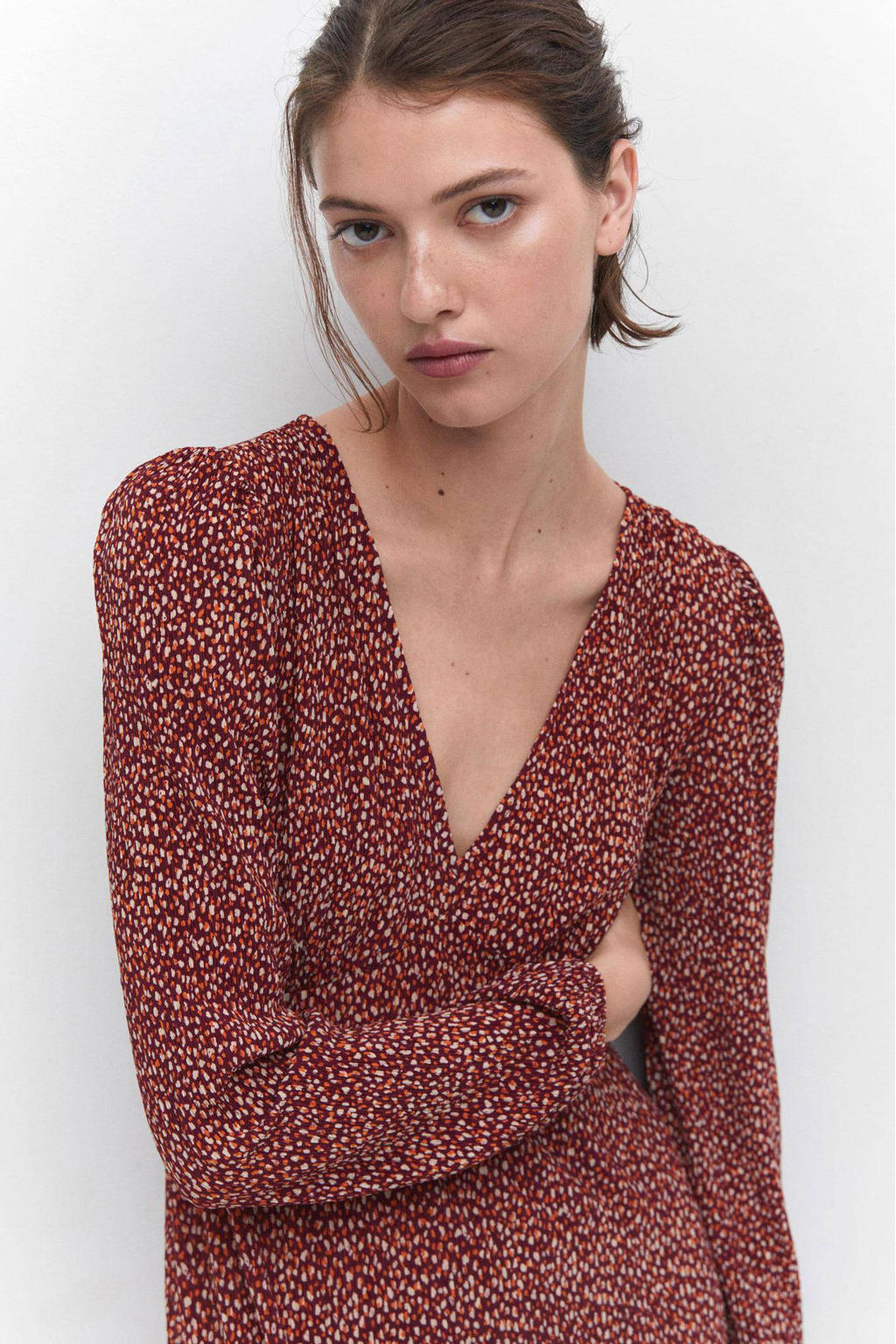 Mango Jurk Met All Over Print Rood Wehkamp