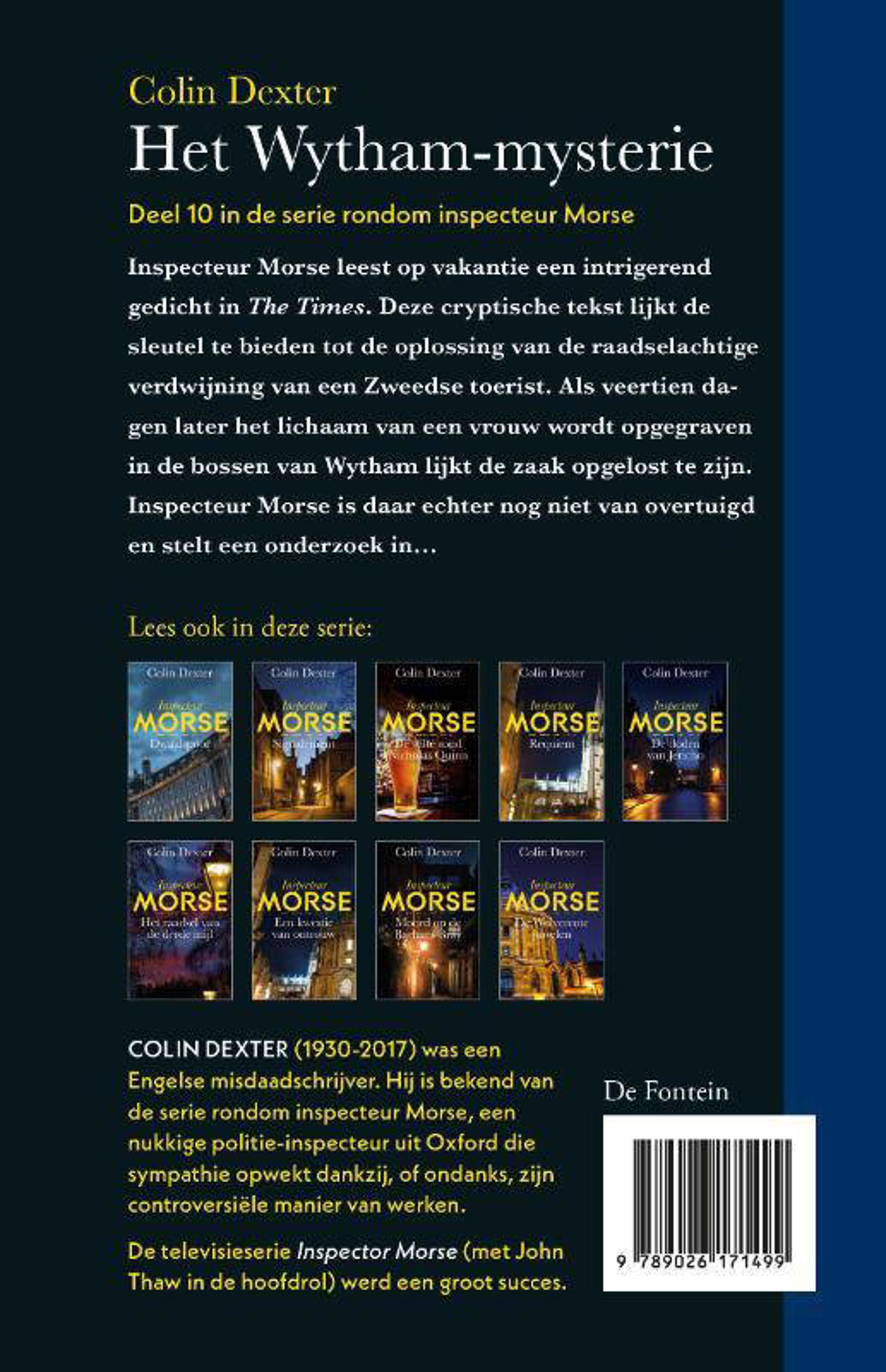 Colin Dexter Inspecteur Morse: Het Wytham mysterie | wehkamp