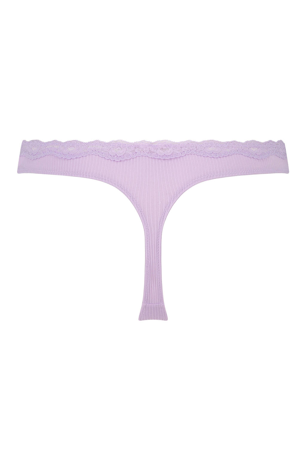 Hunkemöller string Lola met ribstructuur lila | wehkamp
