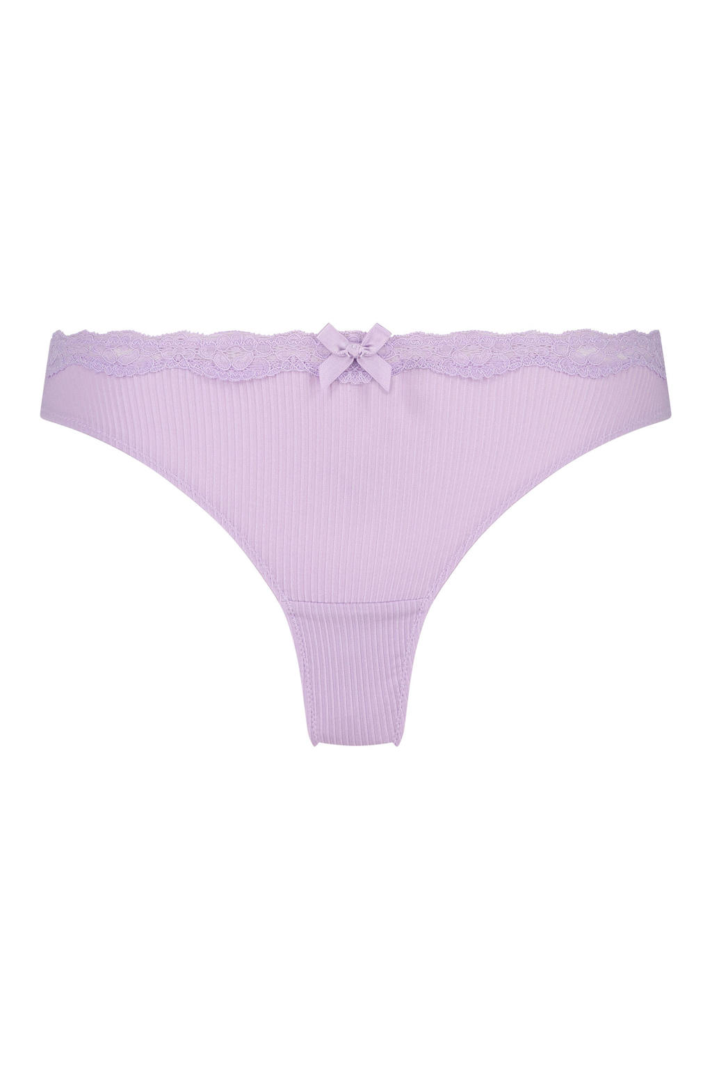 Hunkemöller string Lola met ribstructuur lila | wehkamp