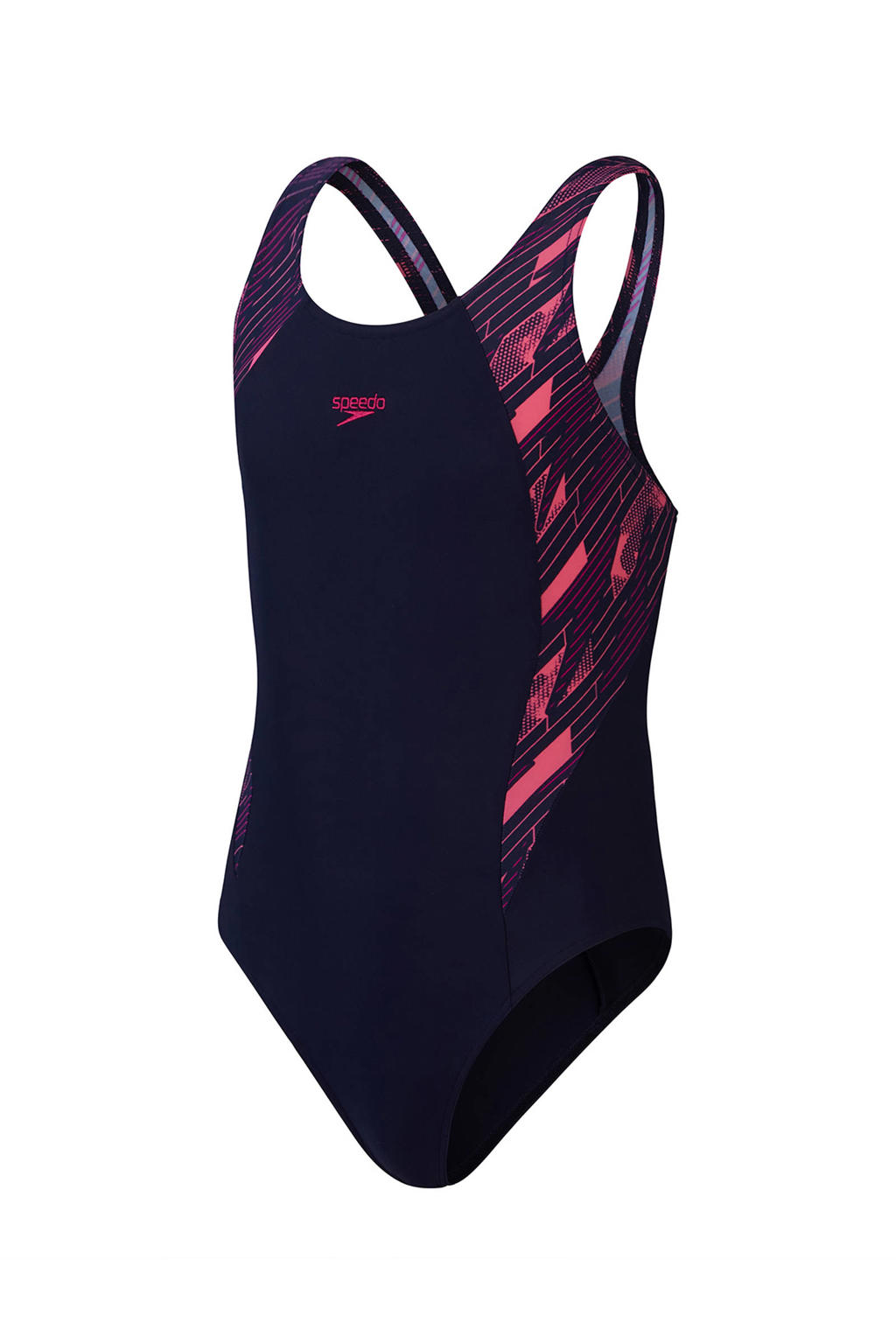 Speedo ECO EnduraFlex sportbadpak Muscleback donkerblauw/roze | wehkamp