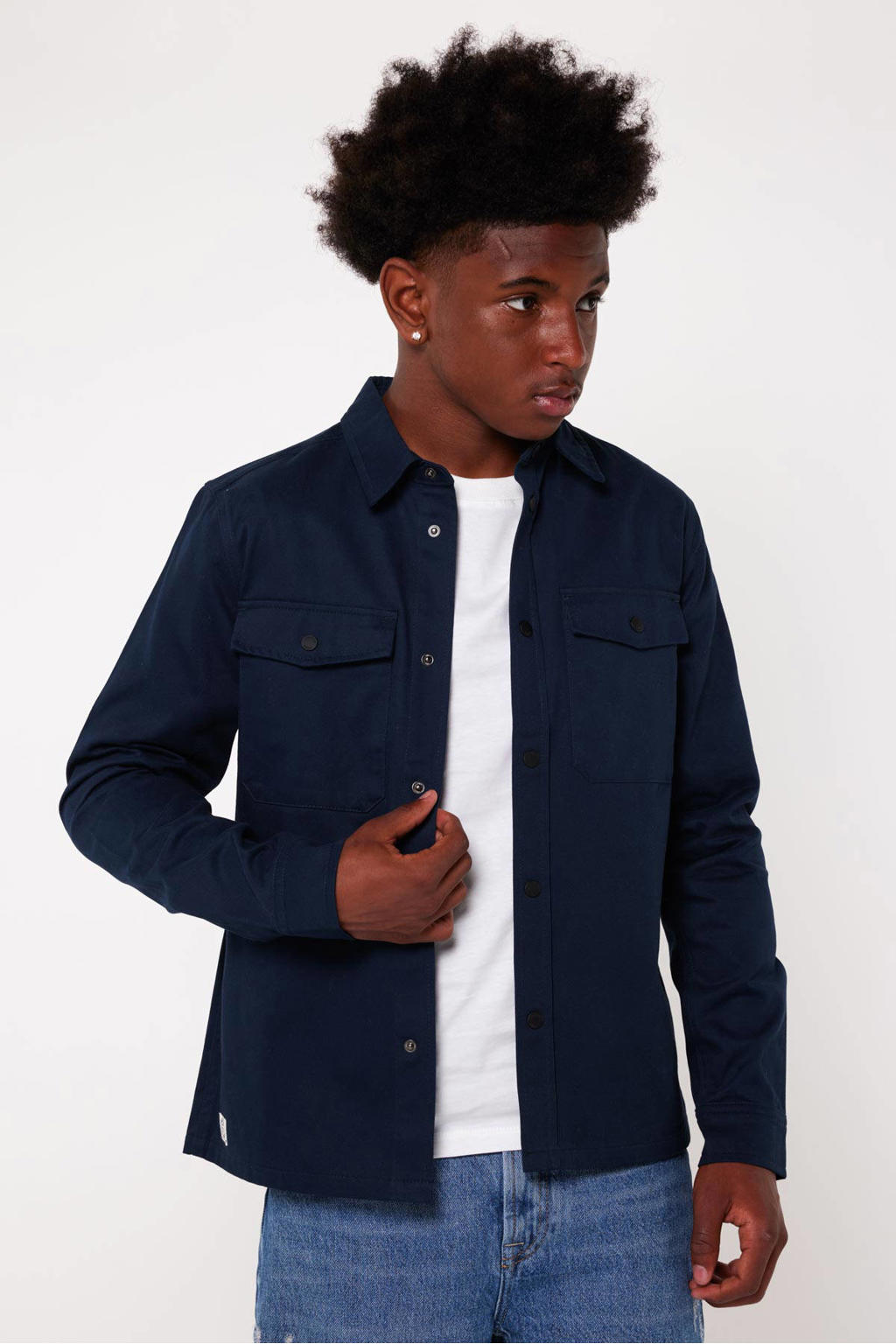 America Today overshirt Hendrix JR donkerblauw | wehkamp