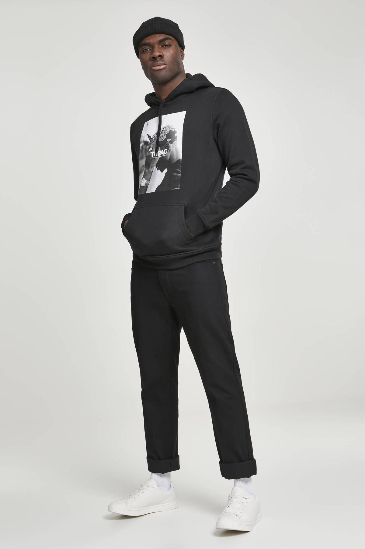 Mister Tee hoodie 2Pac F*ck the World met printopdruk zwart | wehkamp