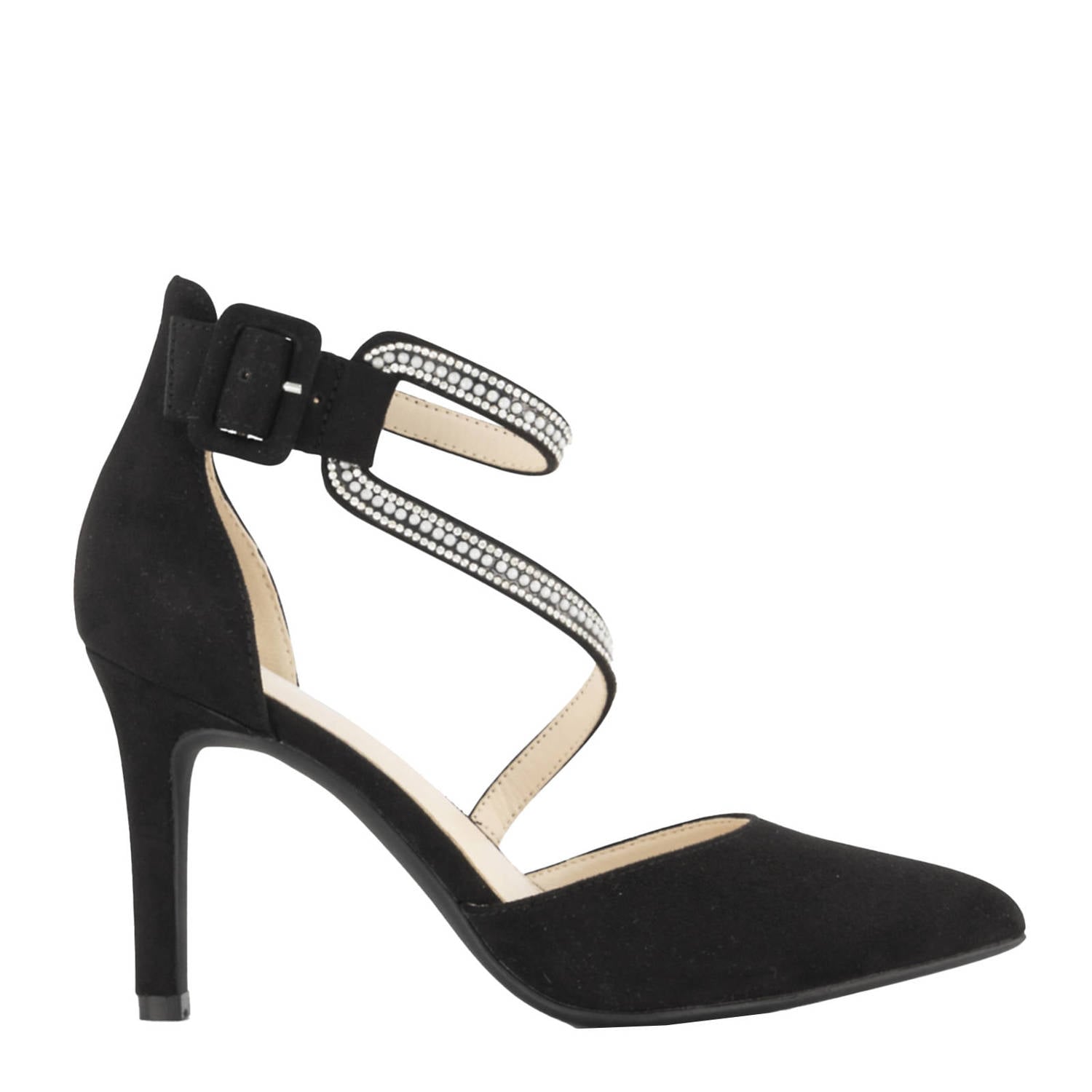 Graceland Zwarte pump steentjes - Schoenen.nl