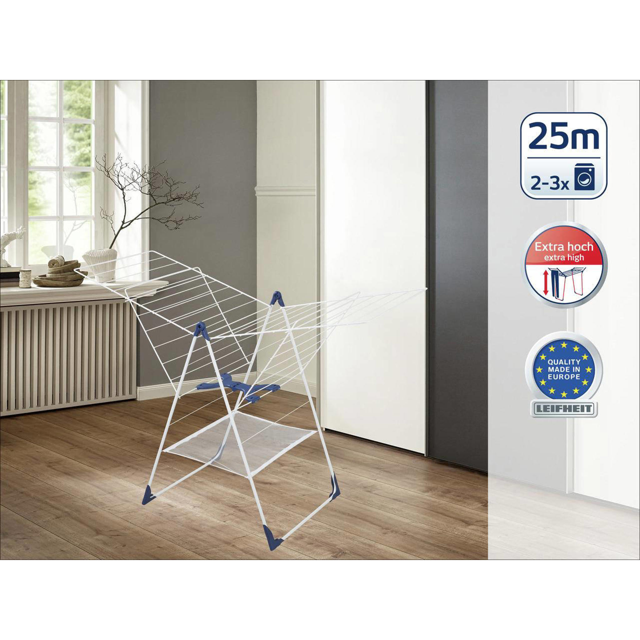 Leifheit droogrek Classic 250 Flex - 25 m drooglengte | wehkamp