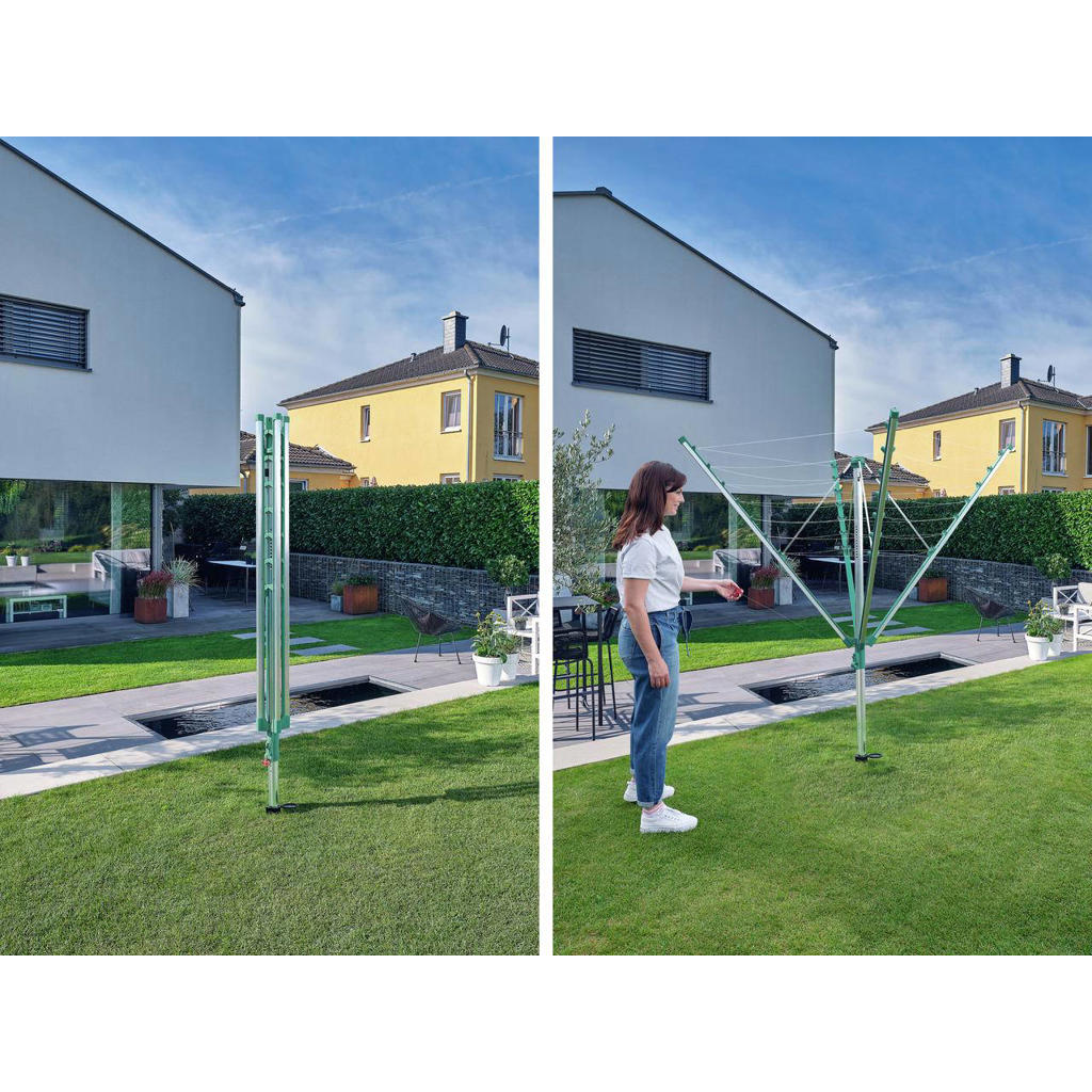 Leifheit droogmolen Linomatic 400 incl. bodemhuls - 40 m | wehkamp