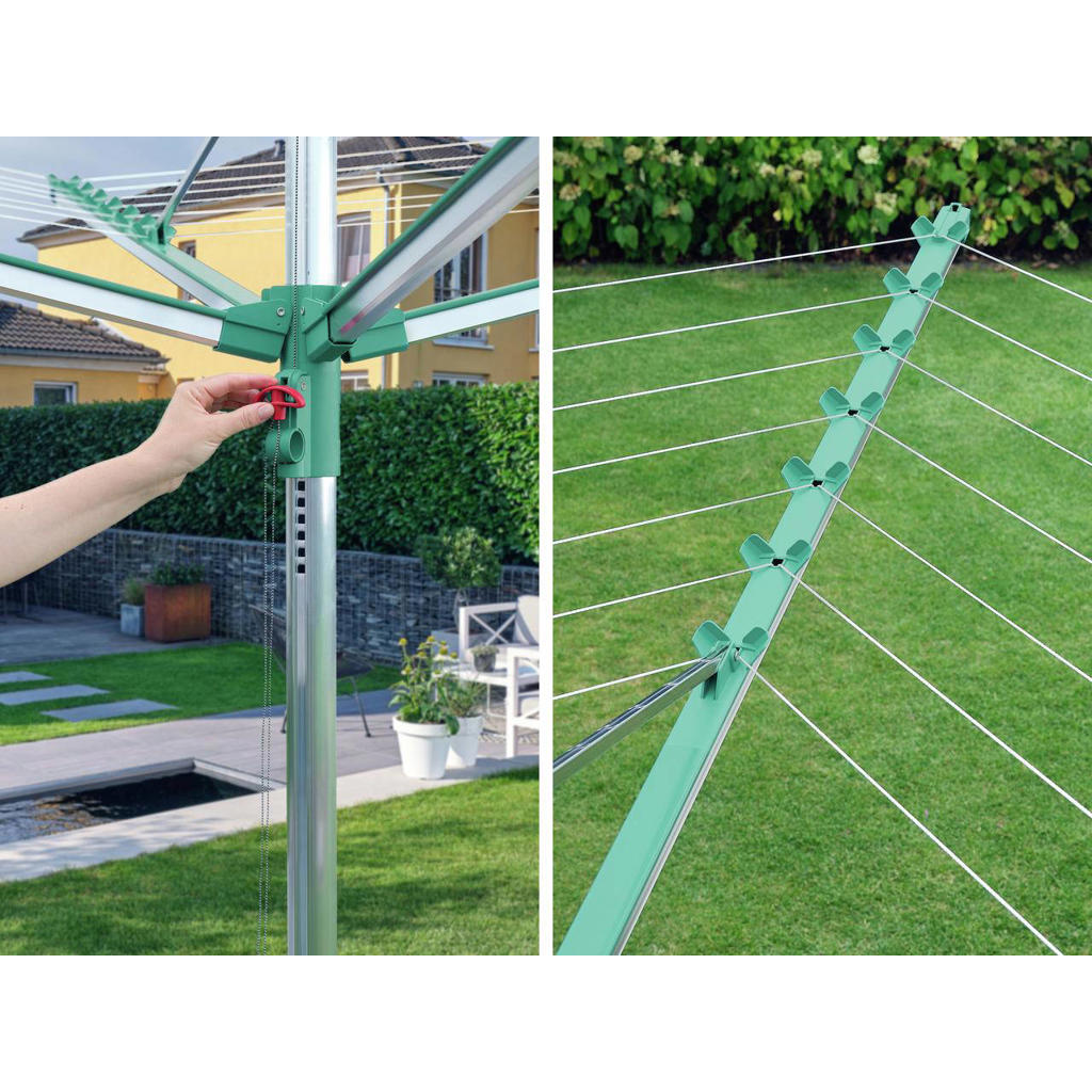 Leifheit droogmolen Linomatic 400 incl. bodemhuls - 40 m | wehkamp