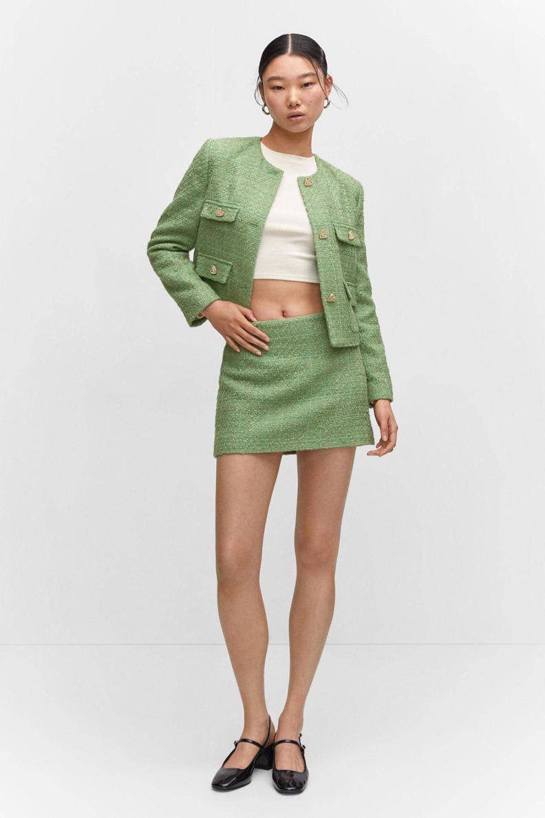 Mango mini rok groen kopen? | Morgen in huis | wehkamp