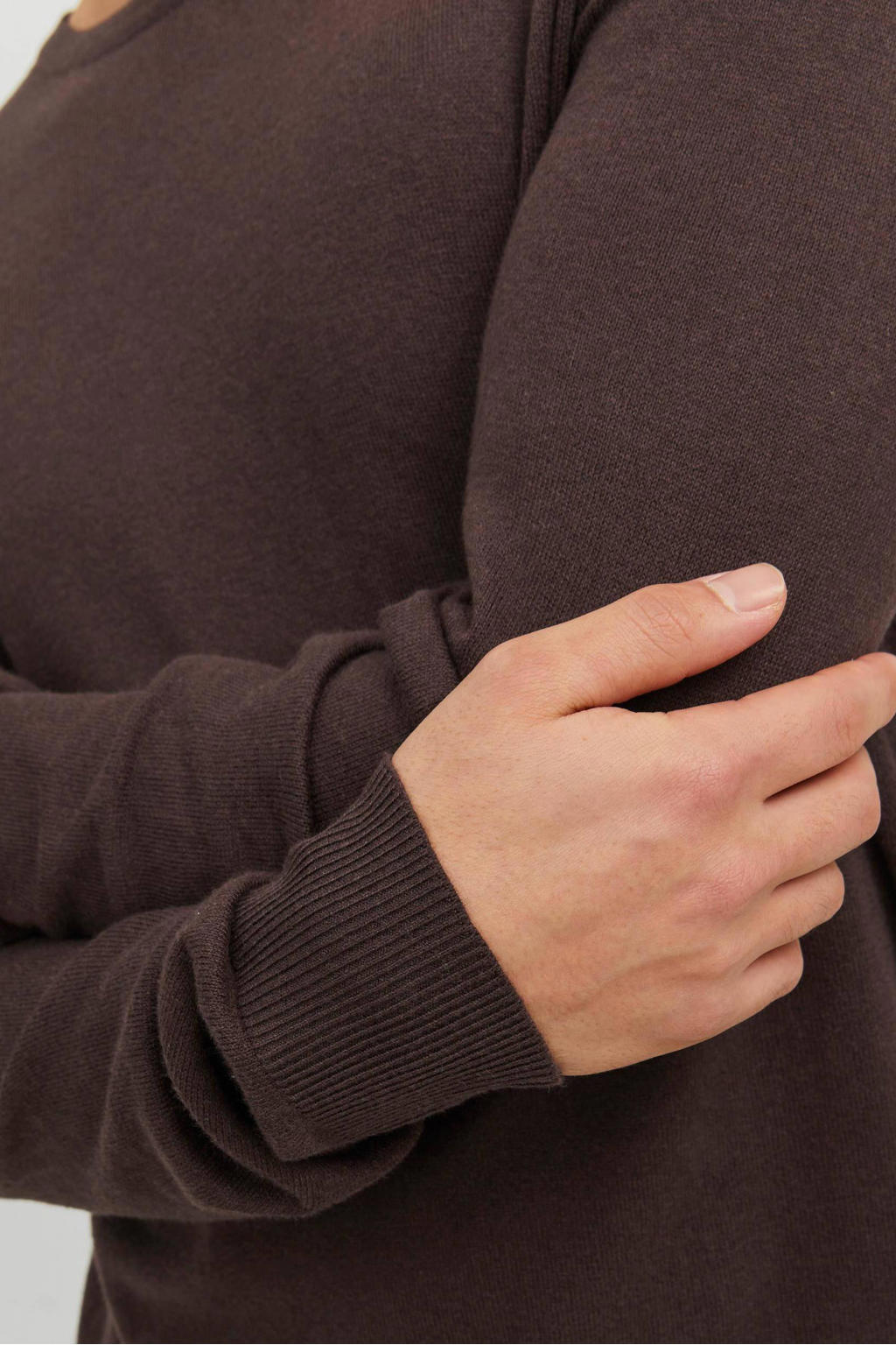 JACK & JONES ESSENTIALS trui JJEEMIL bruin | wehkamp