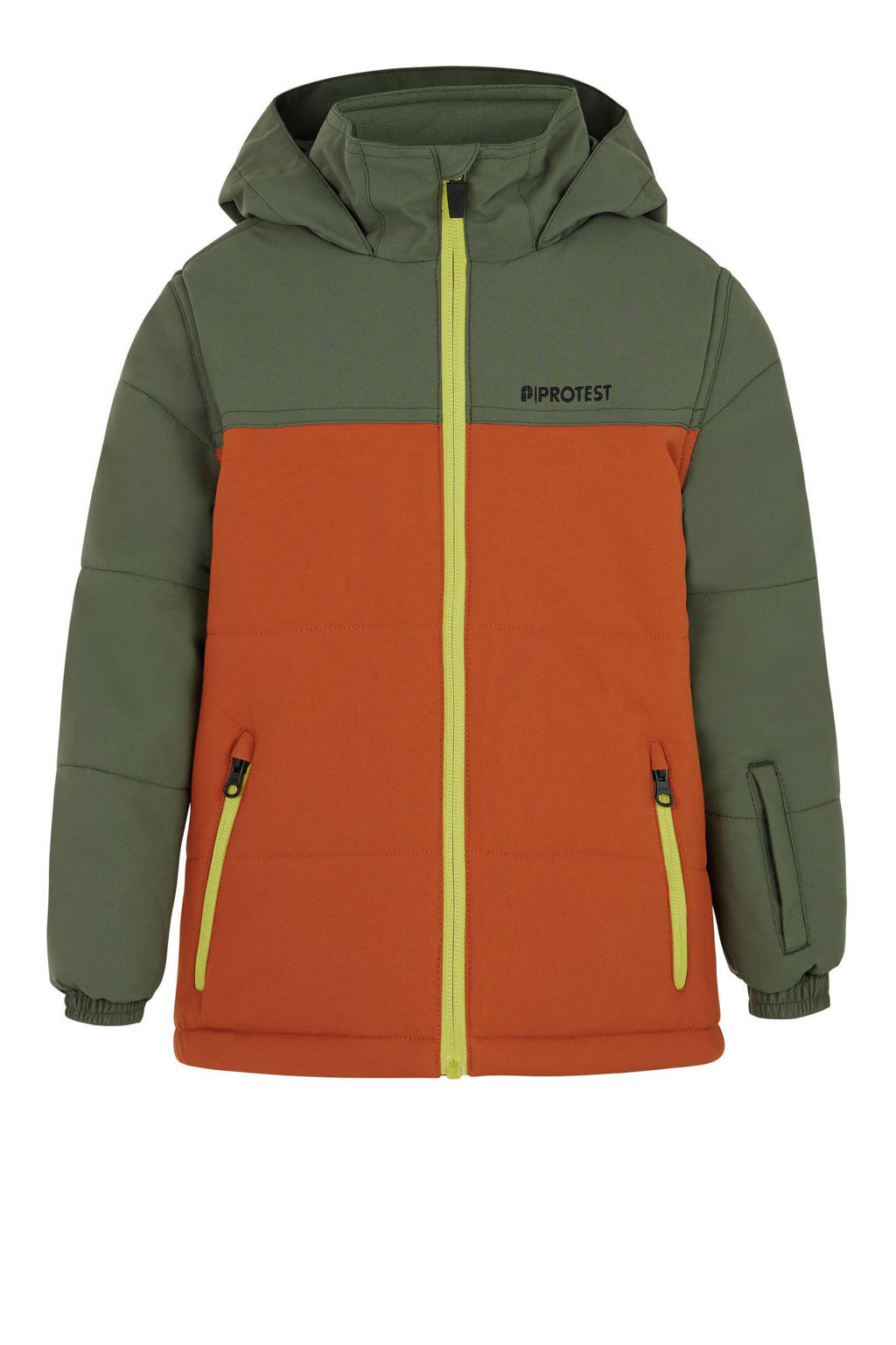 Protest ski-jack PRTSKOME TD kaki/oranje | wehkamp