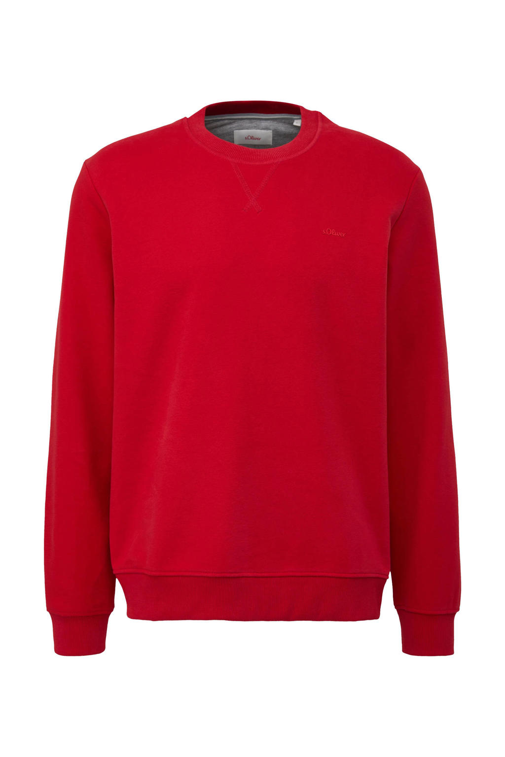 s.Oliver sweater met logo rood | wehkamp