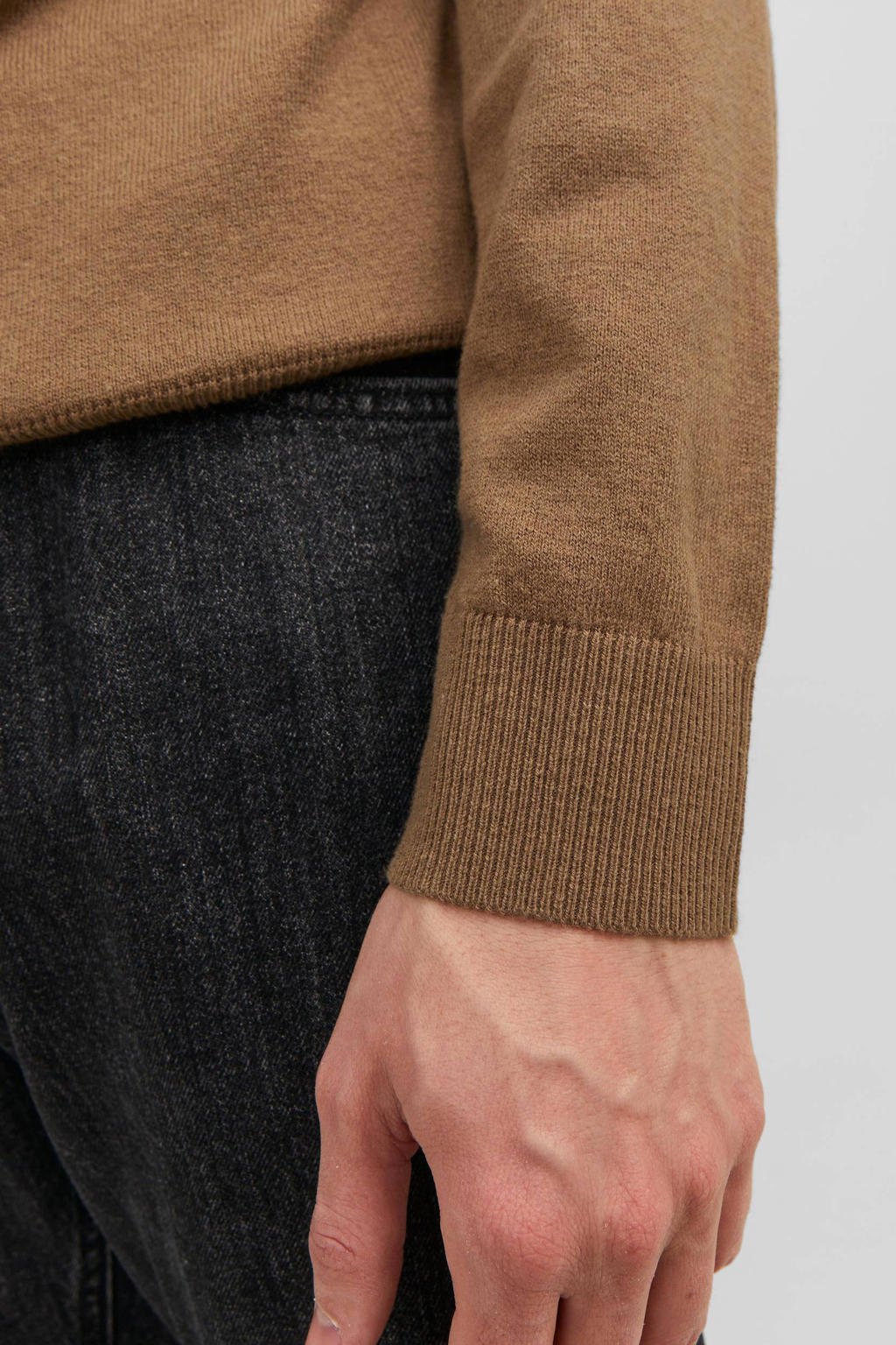 JACK & JONES ESSENTIALS trui JJEEMIL bruin | wehkamp