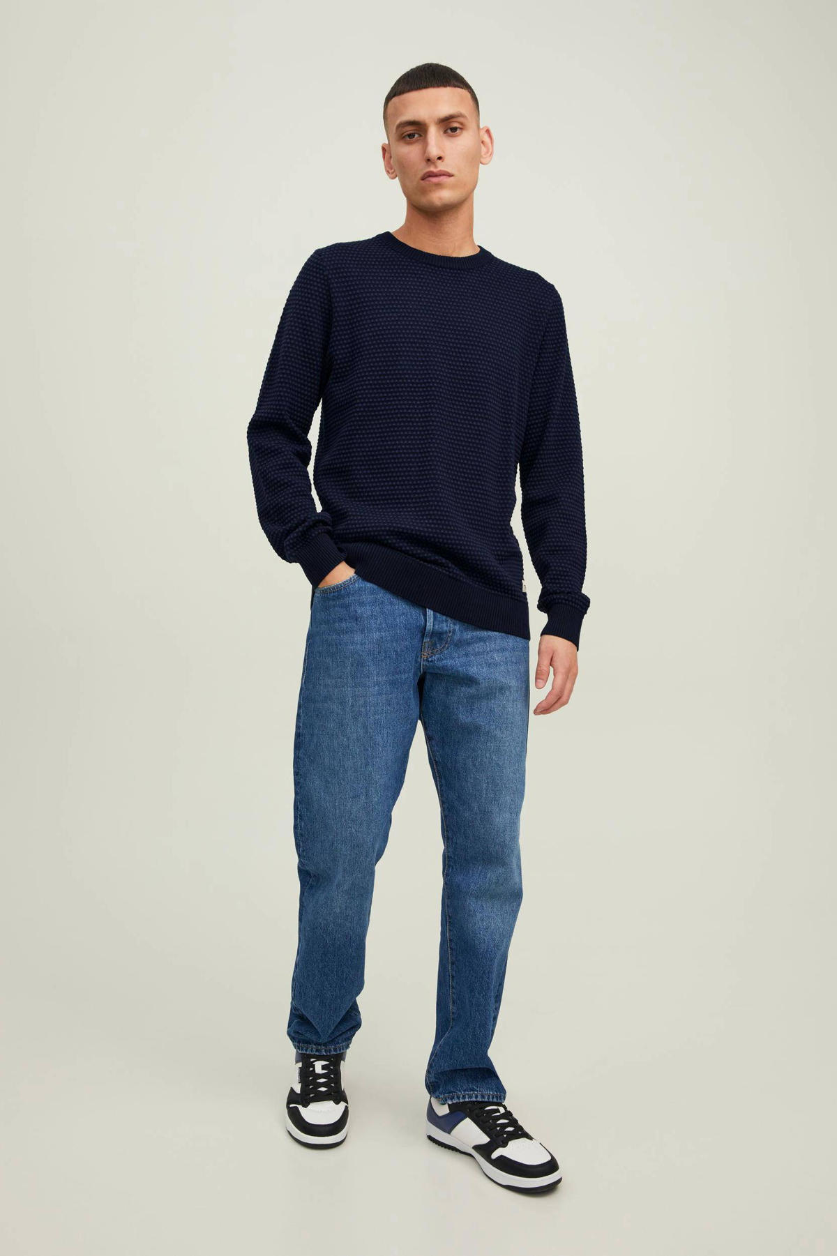 JACK & JONES ESSENTIALS trui JJEATLAS indigo blood | wehkamp