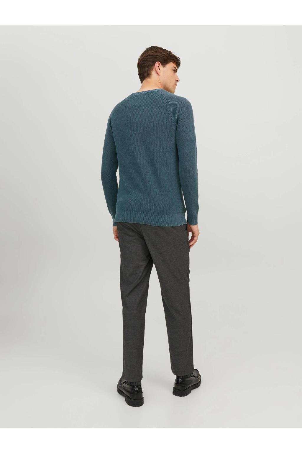 JACK & JONES ESSENTIALS trui JJEMATT met logo blauw | wehkamp