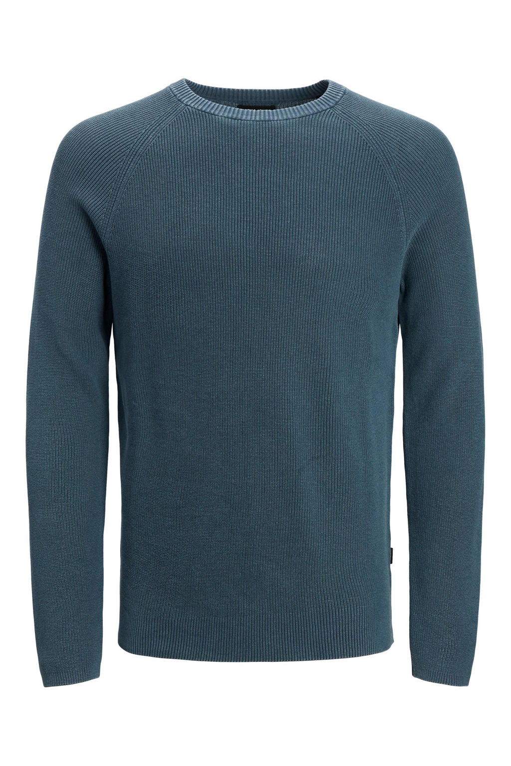 JACK & JONES ESSENTIALS trui JJEMATT met logo blauw | wehkamp