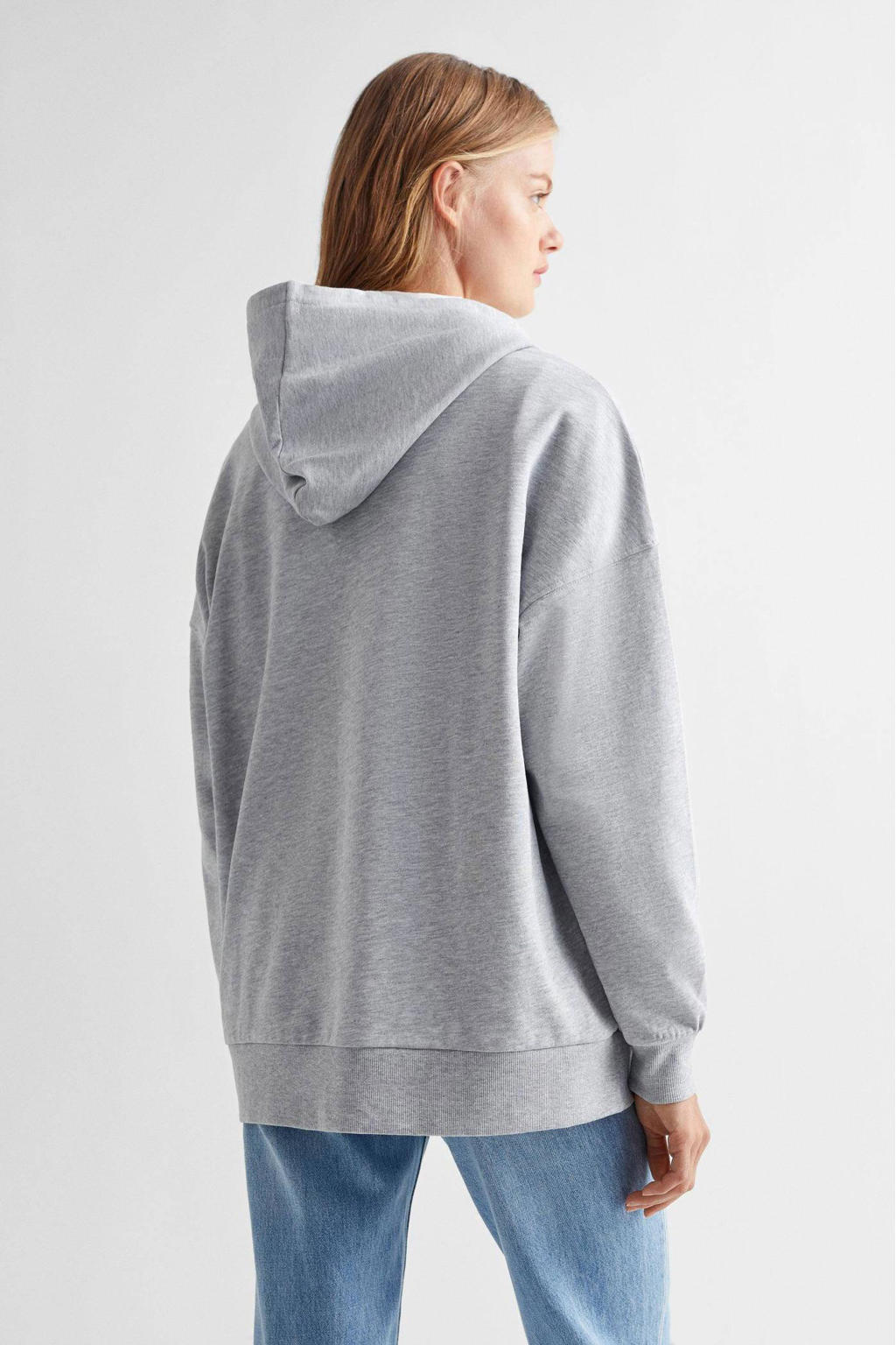 Mango Kids hoodie met tekst grijs | wehkamp