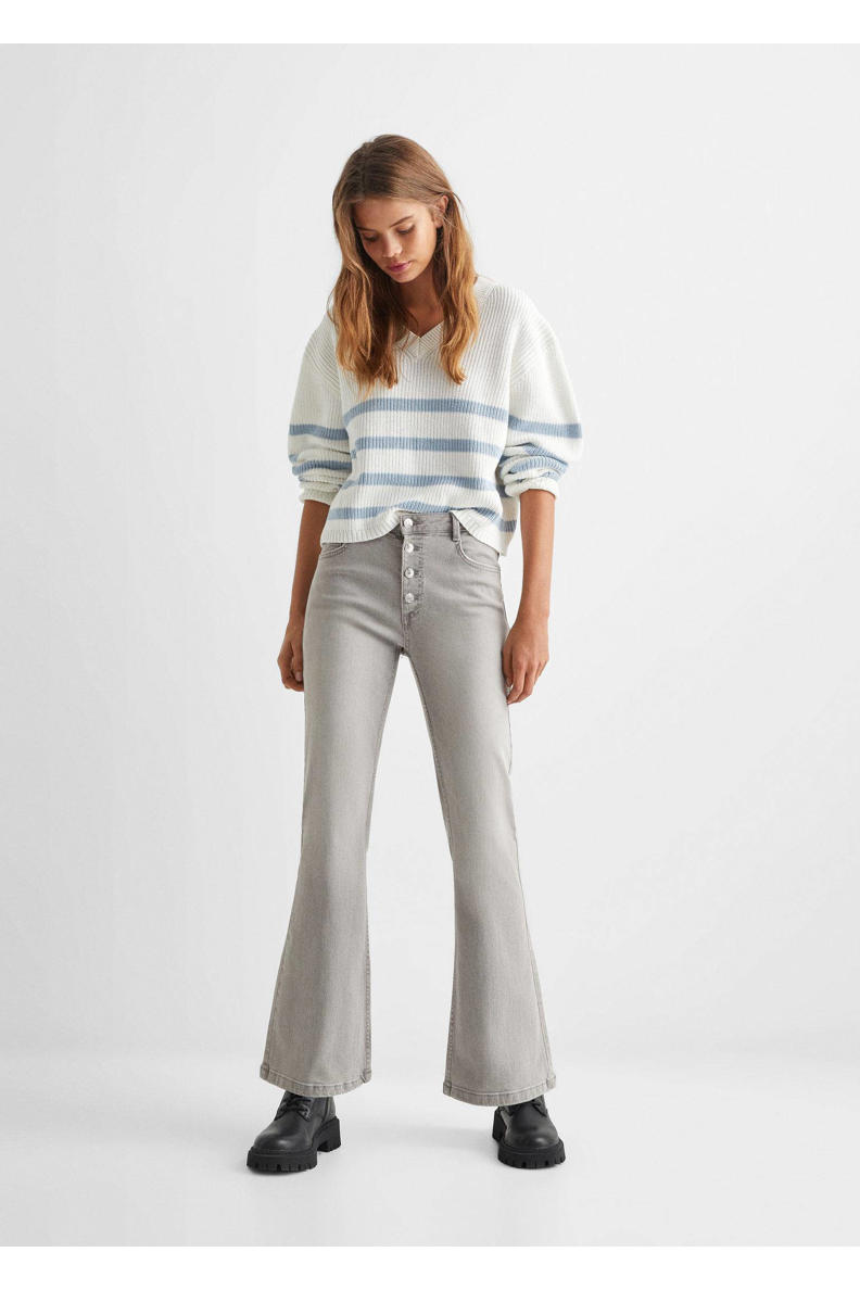 Mango Kids bootcut jeans grijs | wehkamp