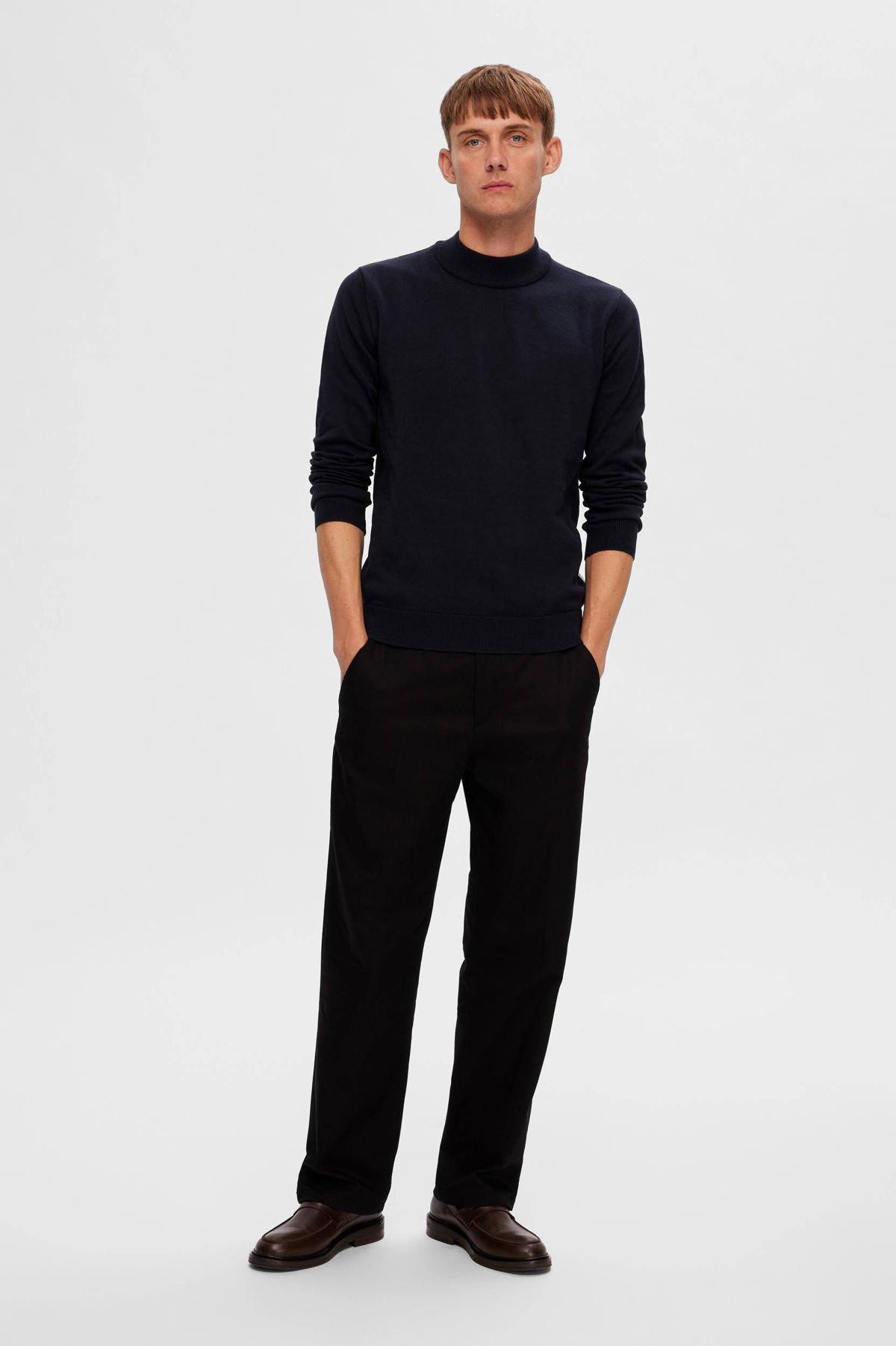 SELECTED HOMME trui SLHROBERT blauw | wehkamp