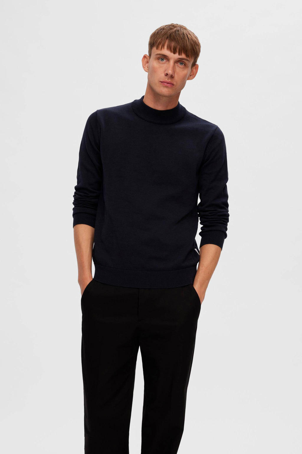 SELECTED HOMME trui SLHROBERT blauw | wehkamp
