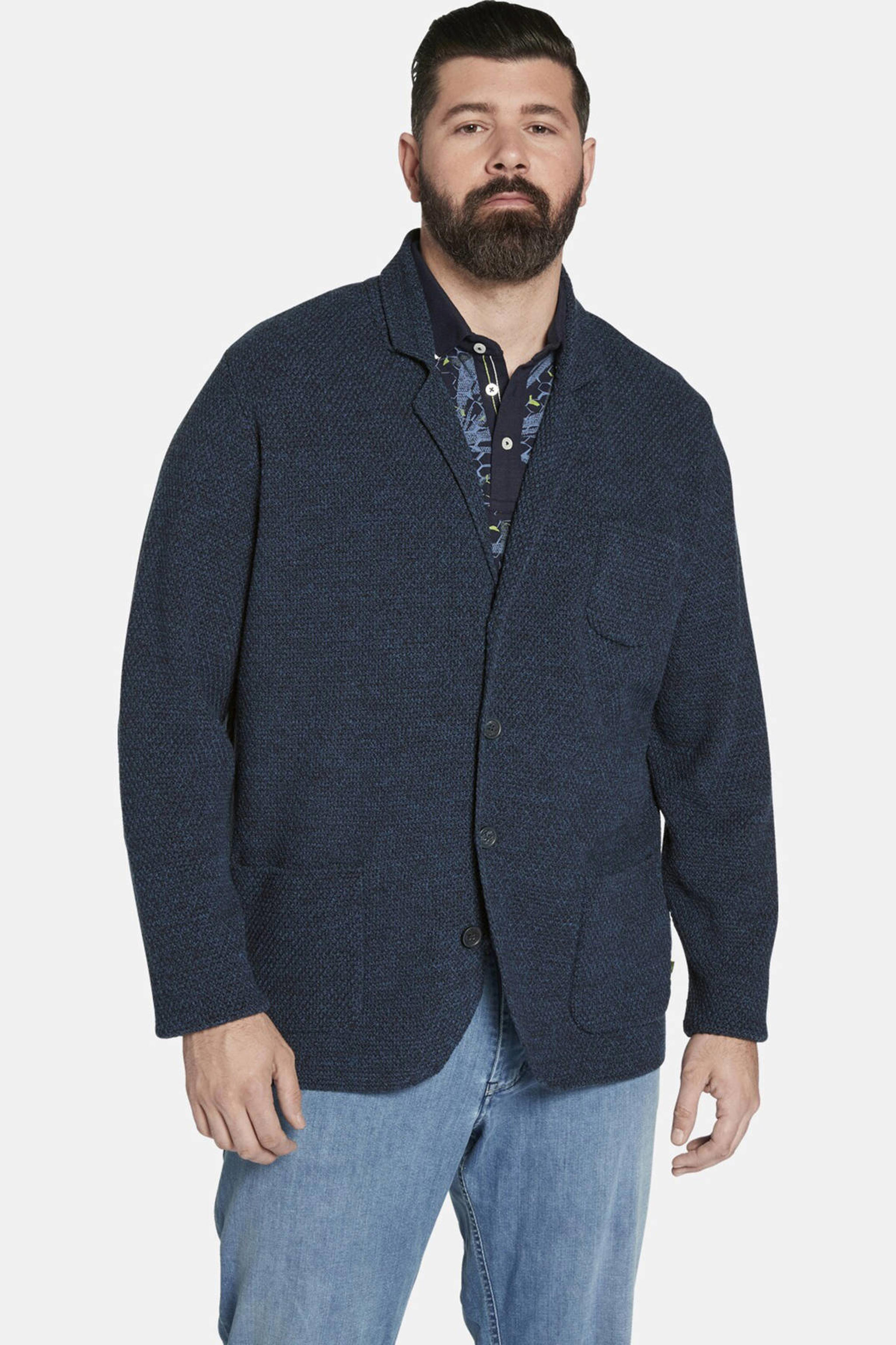 Charles Colby oversized colbert EARL JAMES Plus Size met wol ...