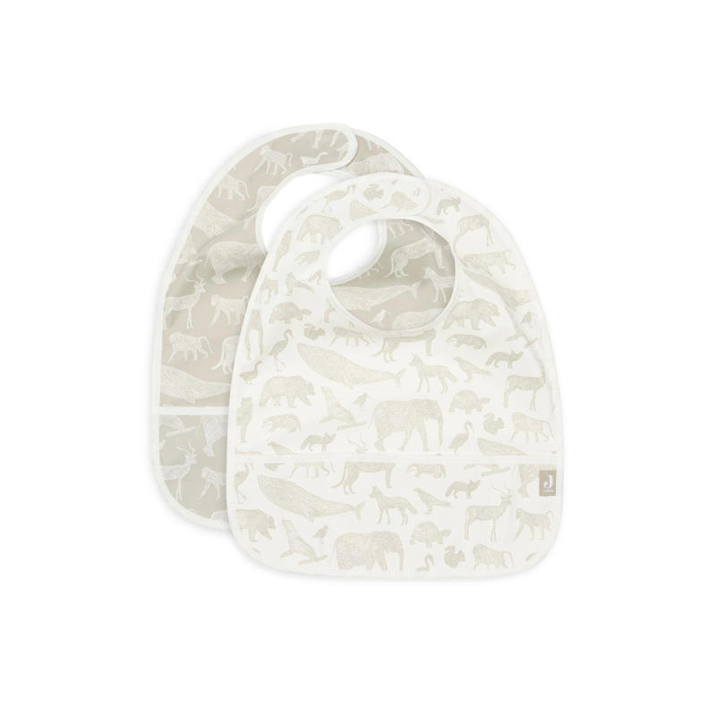 Jollein waterproof slab Animals - set van 2 Olive Green | wehkamp